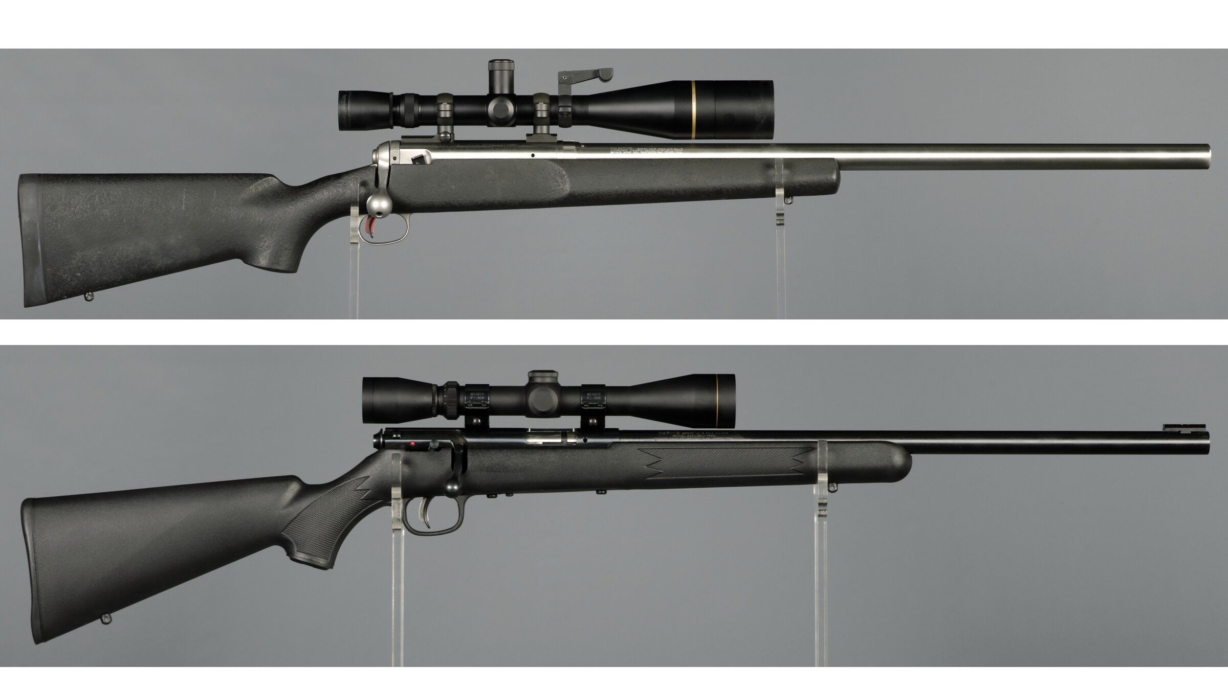 Two Savage Single Shot Bolt Action Rifles with Scopes | Rock Island Auction