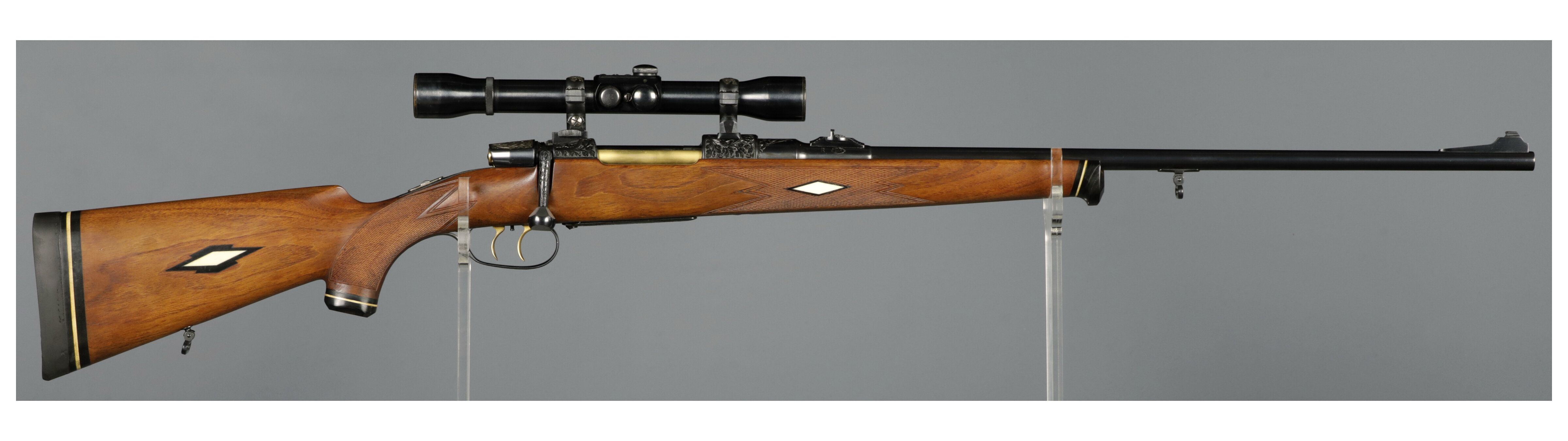 Engraved German Model 98 Bolt Action Sporting Rifle with Scope | Rock ...