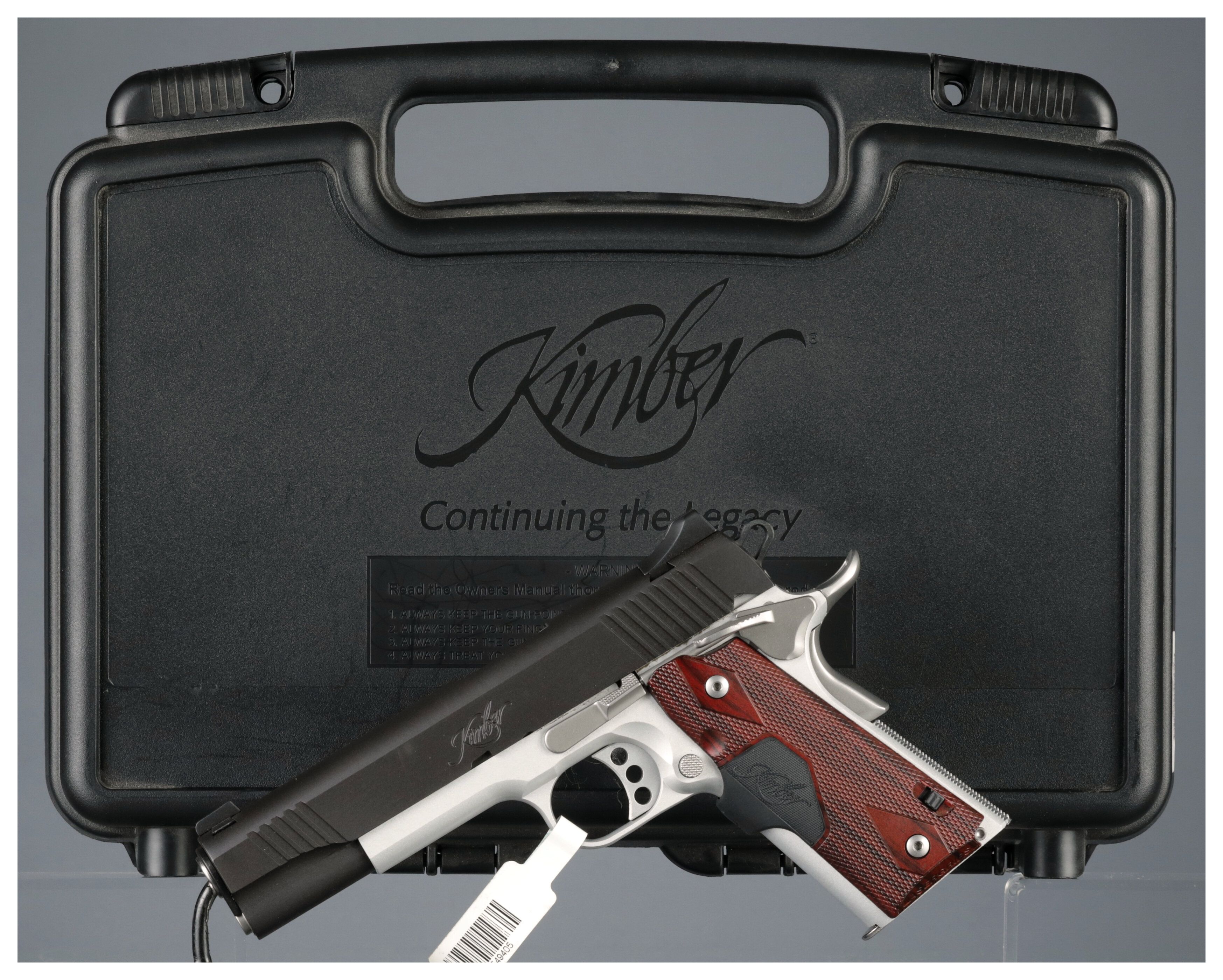 Kimber Custom Crimson Carry Ii Semi Automatic Pistol With Case Rock