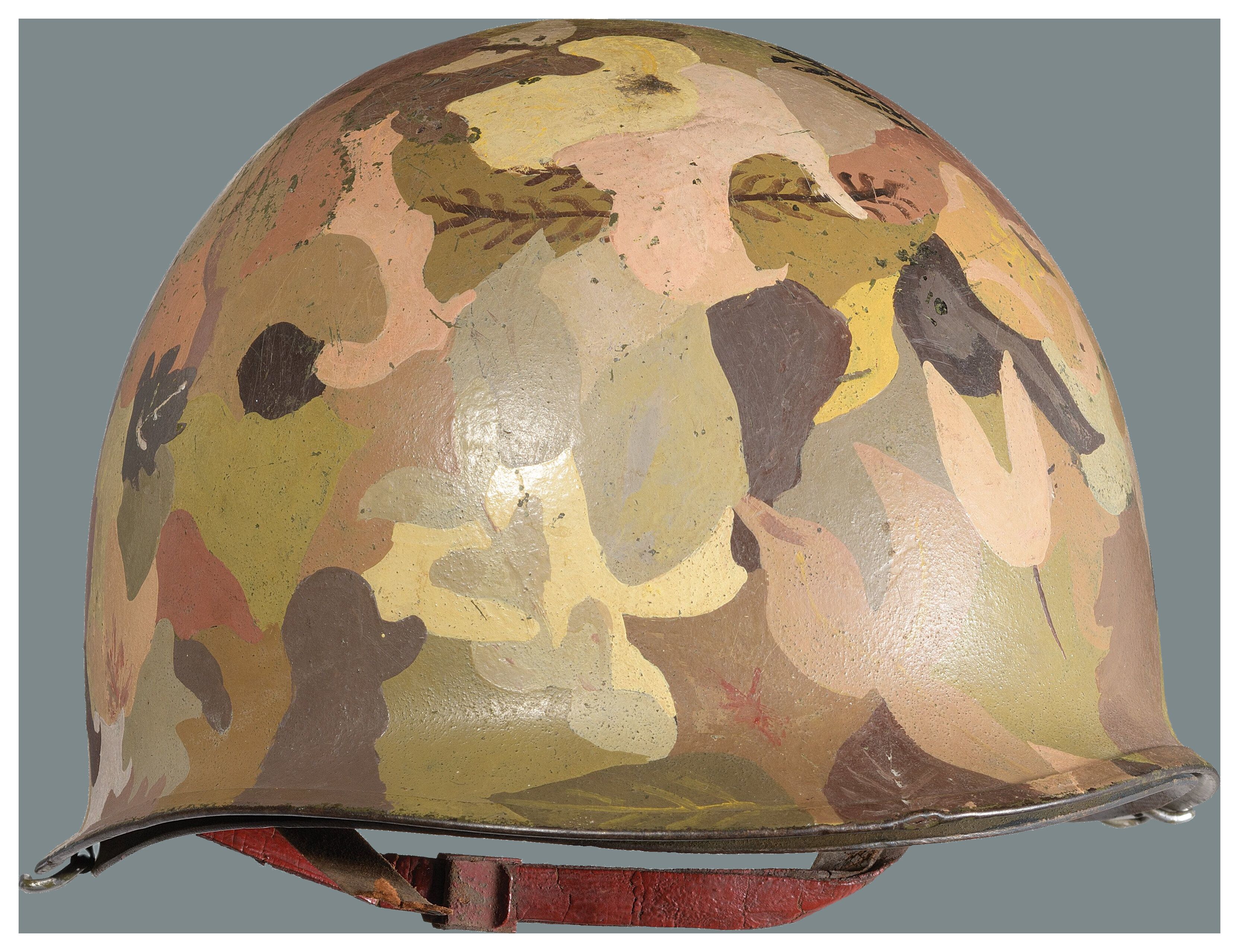 Custom Woodland Painted M1 Helmet | Rock Island Auction