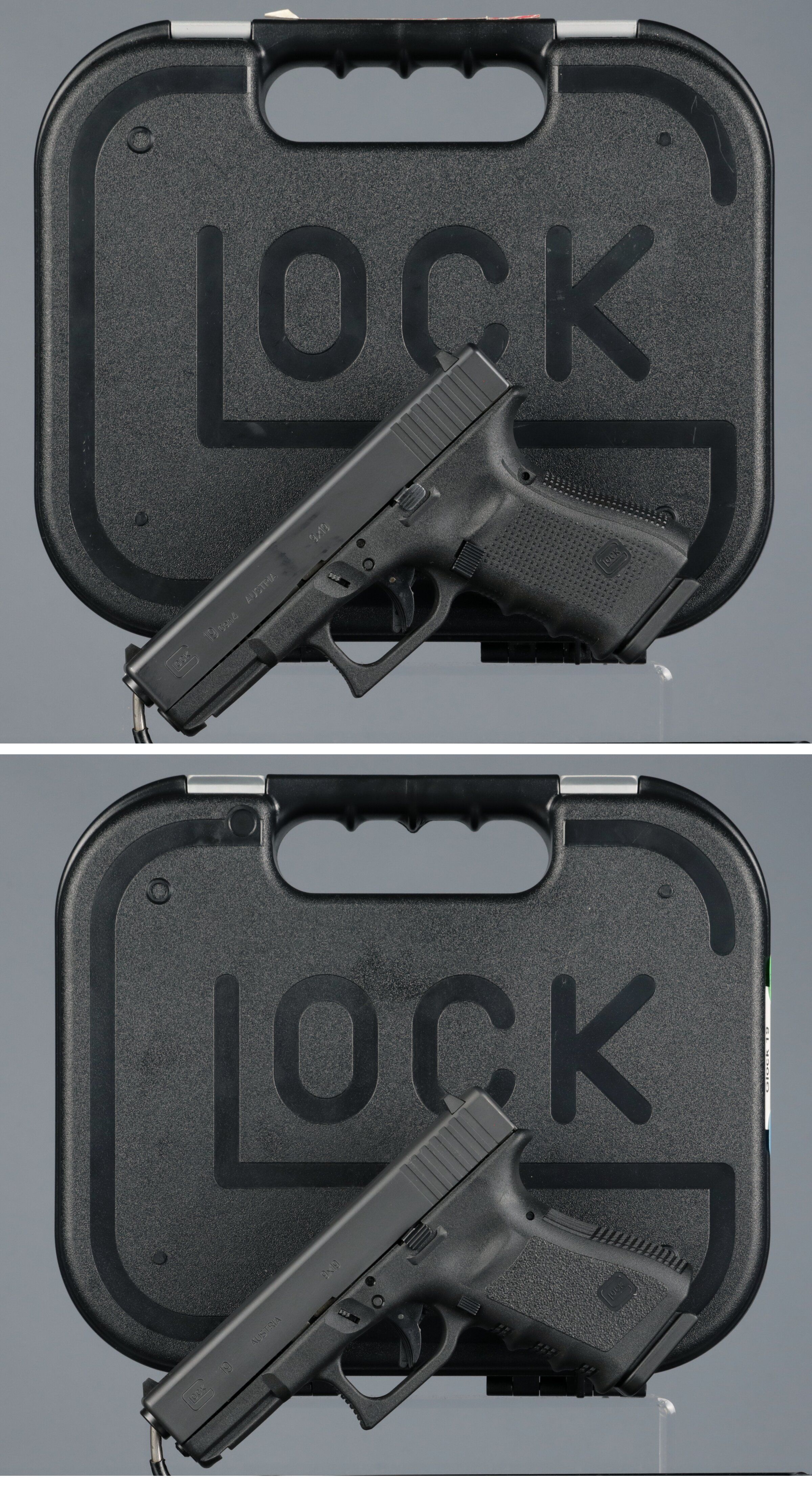 Two Glock Model 19 Semi-Automatic Pistols with Cases | Rock Island Auction