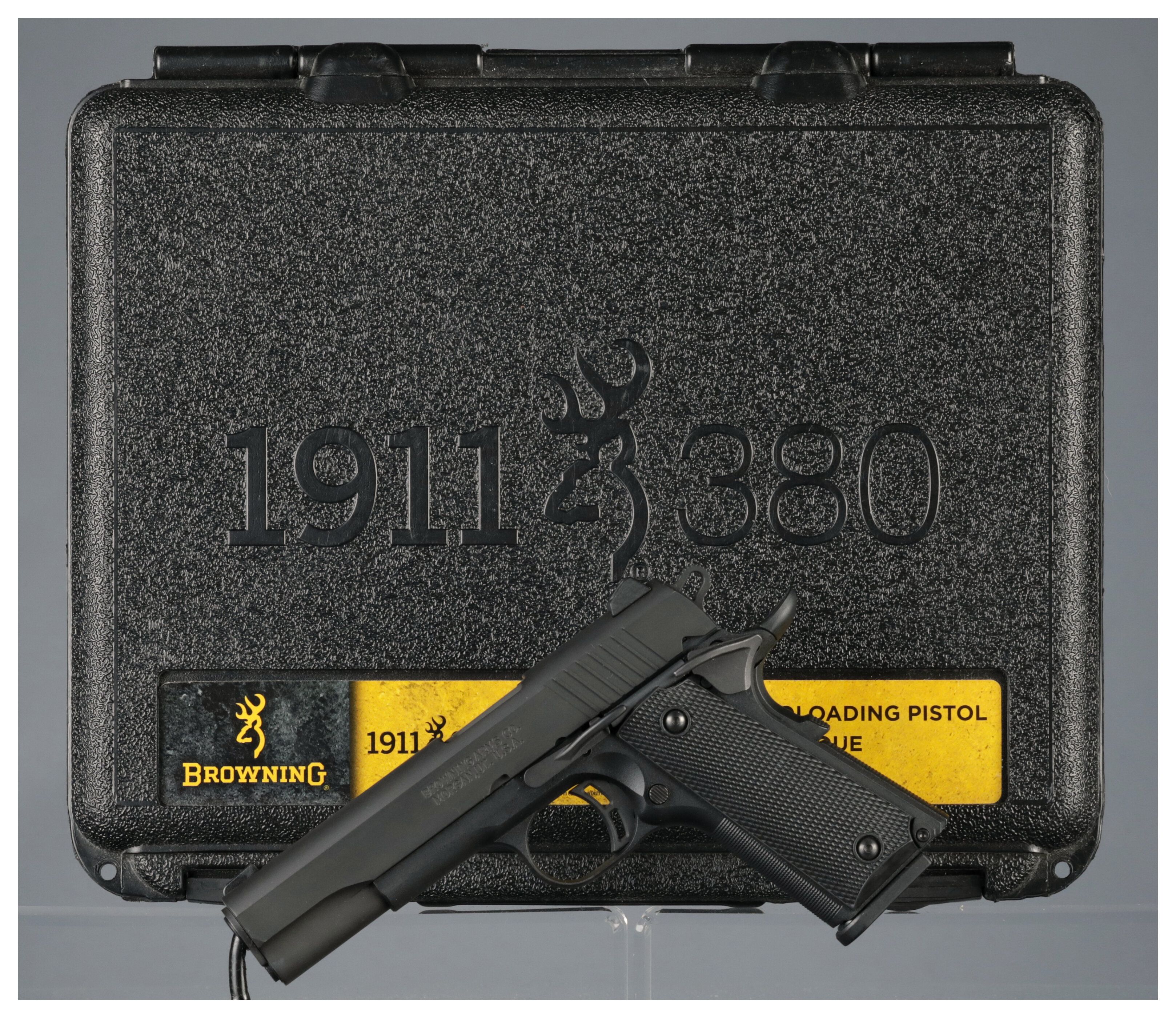 Cased Browning Model 1911-380 Black Label Semi-Automatic Pistol | Rock ...