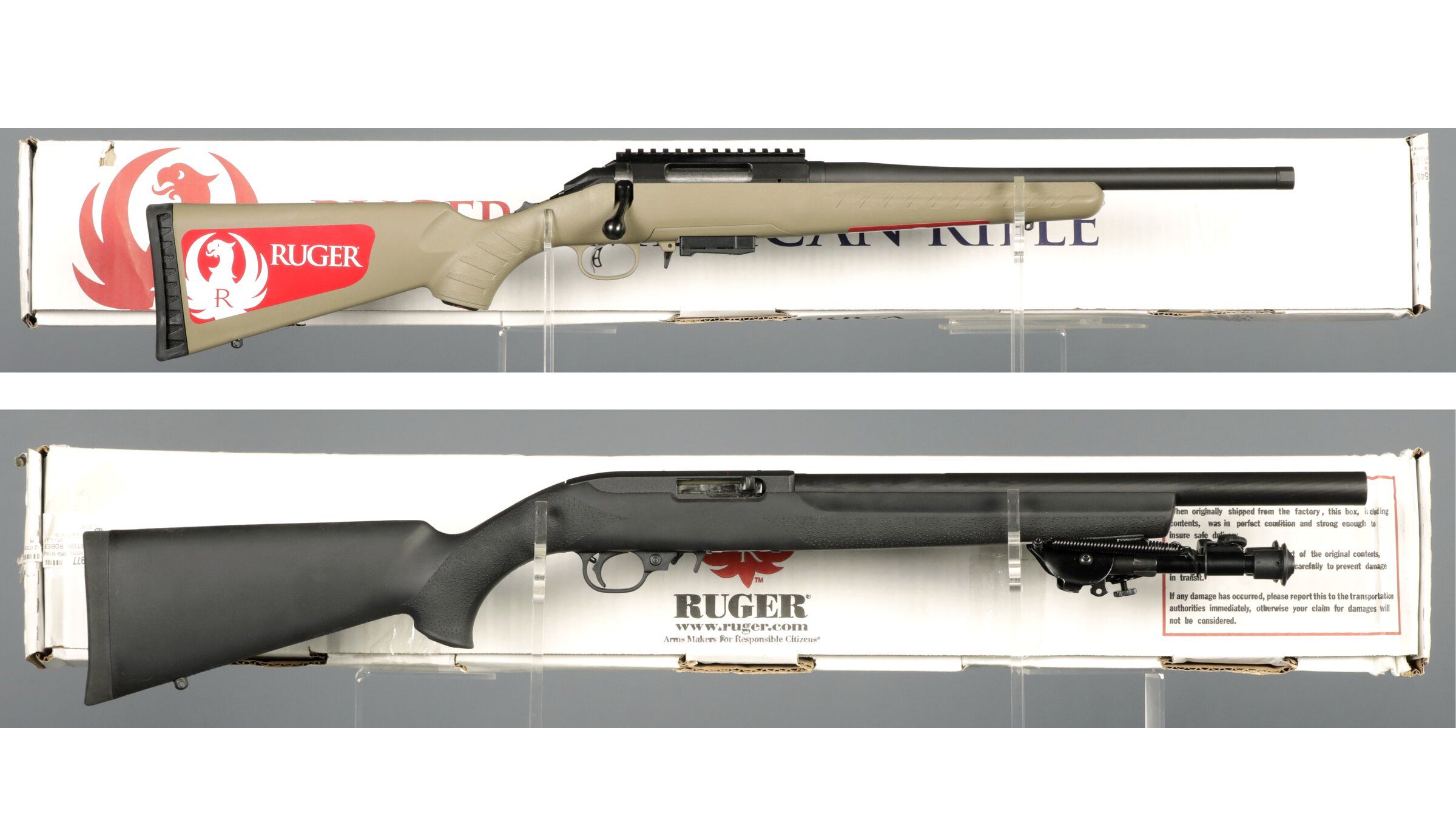 Two Ruger Rifles with Boxes | Rock Island Auction