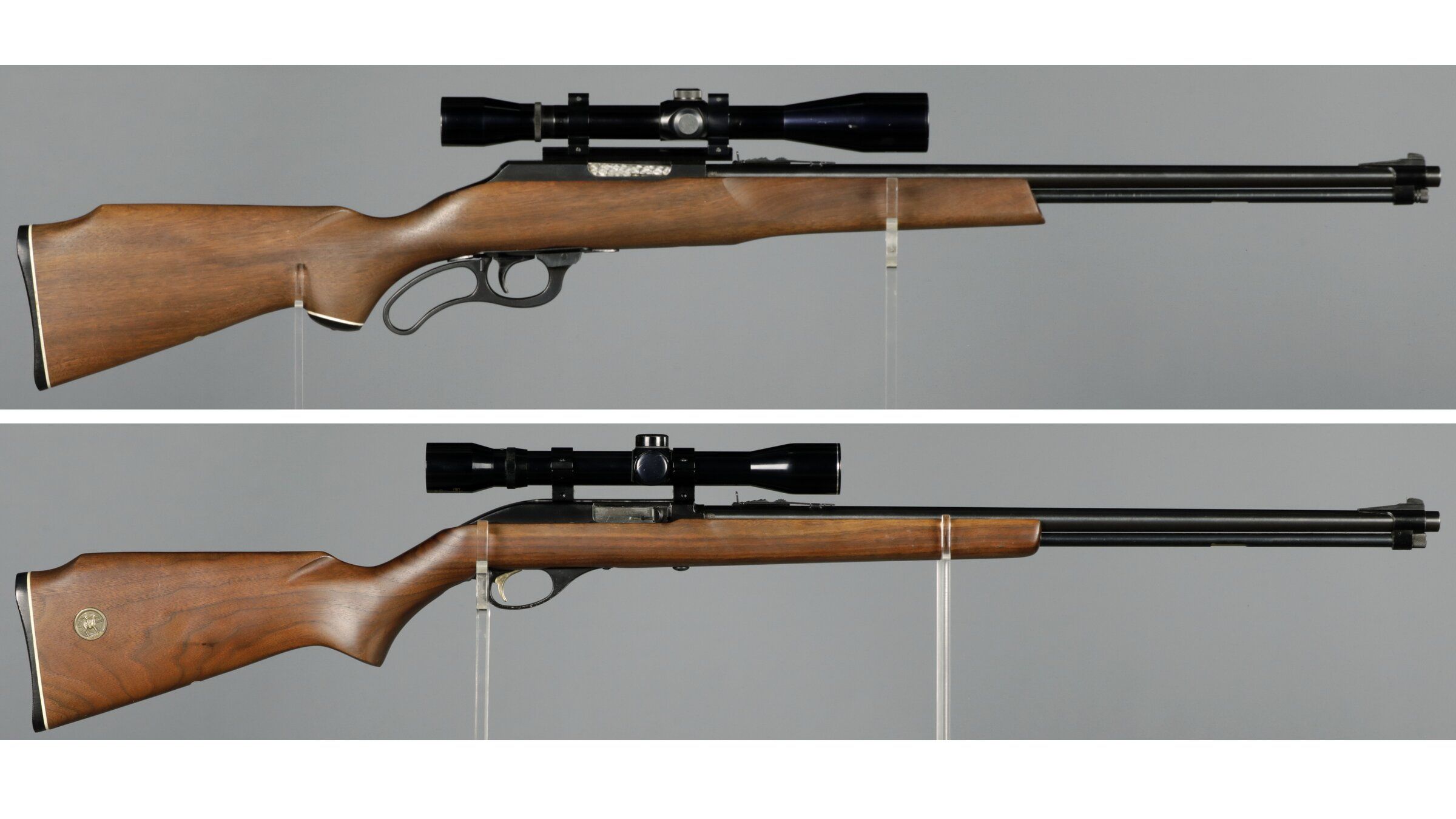 Two Marlin Rimfire Rifles with Scopes | Rock Island Auction
