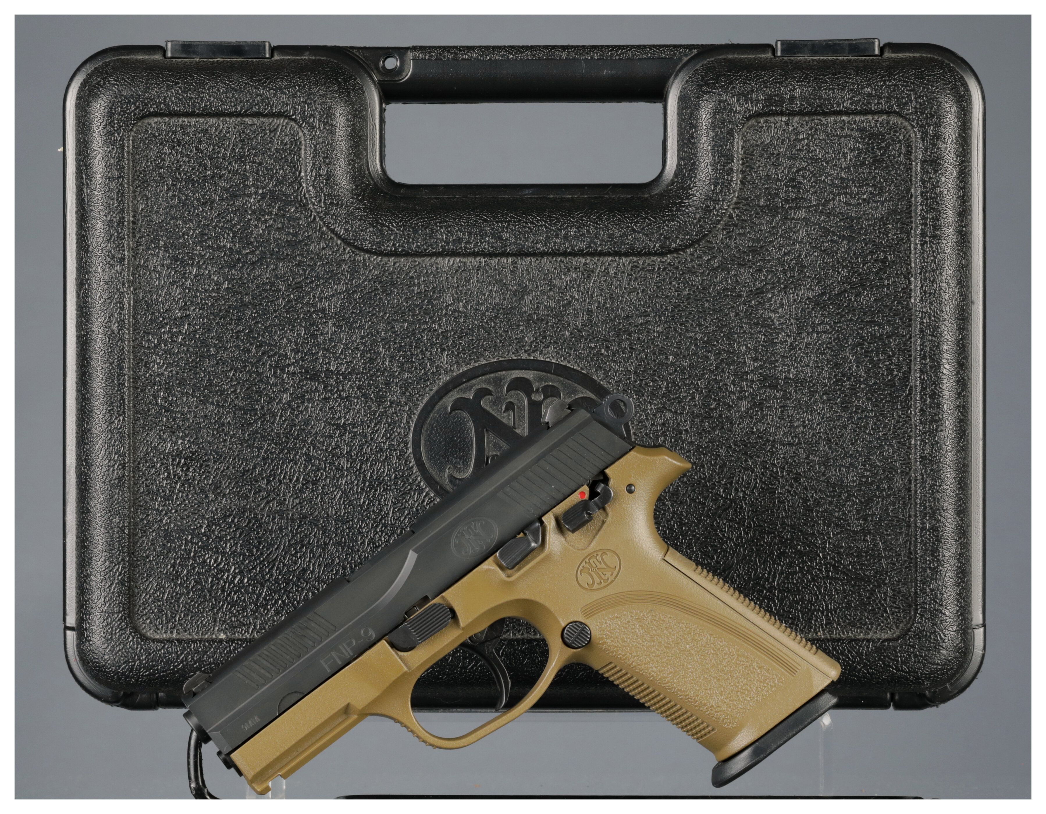 Fnh Usa Model Fnp 9 Semi Automatic Pistol With Case Rock Island Auction