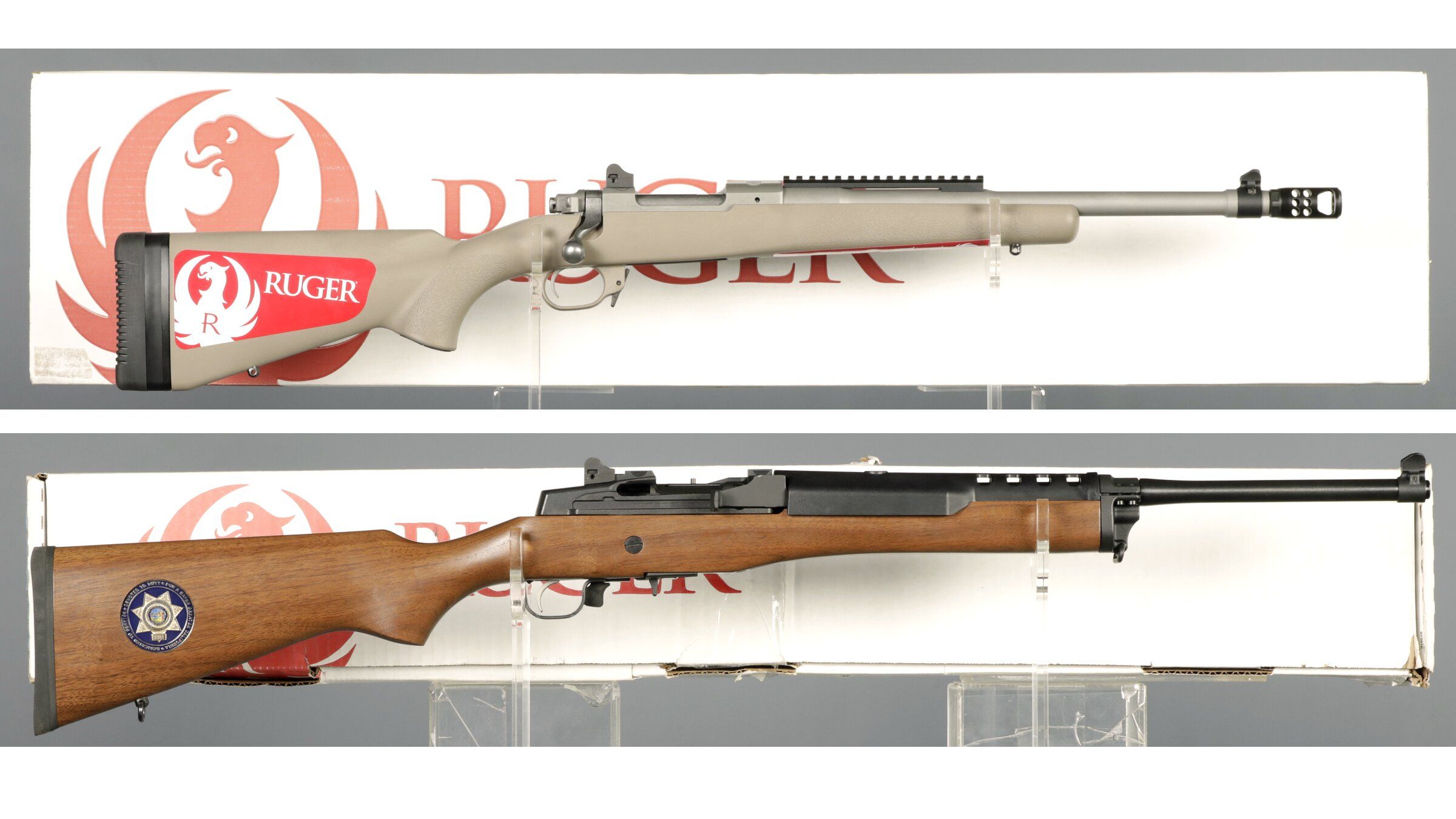 Two Ruger Rifles with Boxes | Rock Island Auction