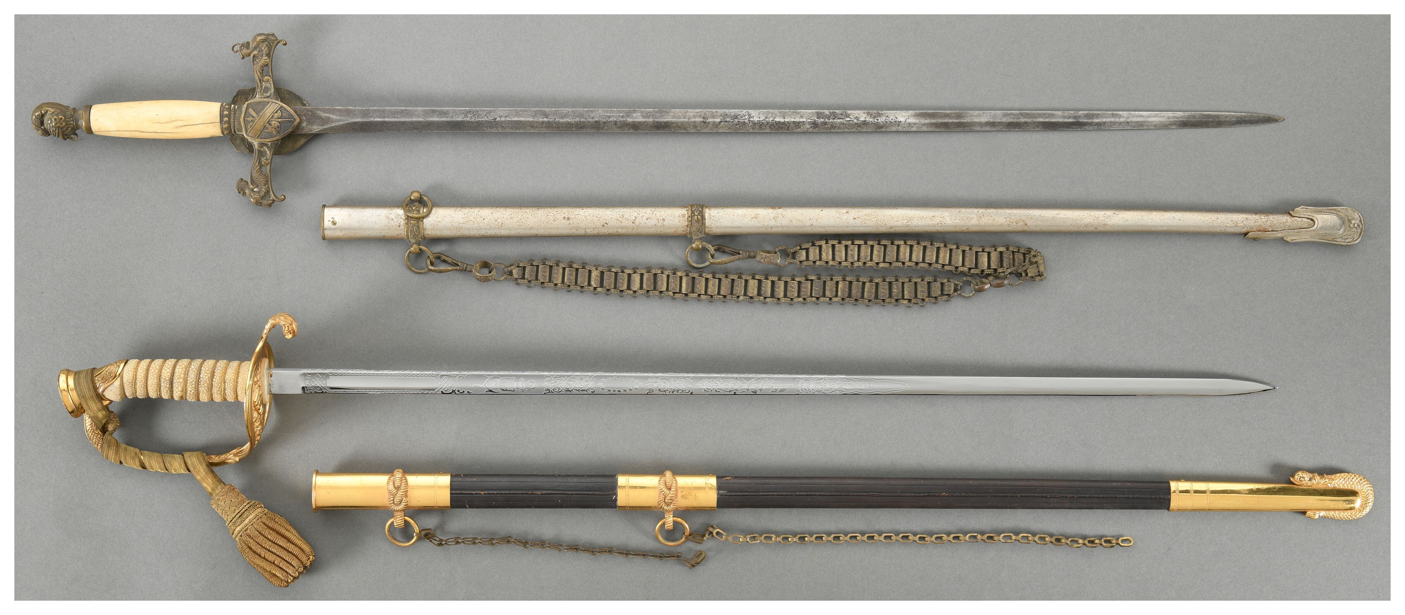 Two Swords with Scabbards | Rock Island Auction