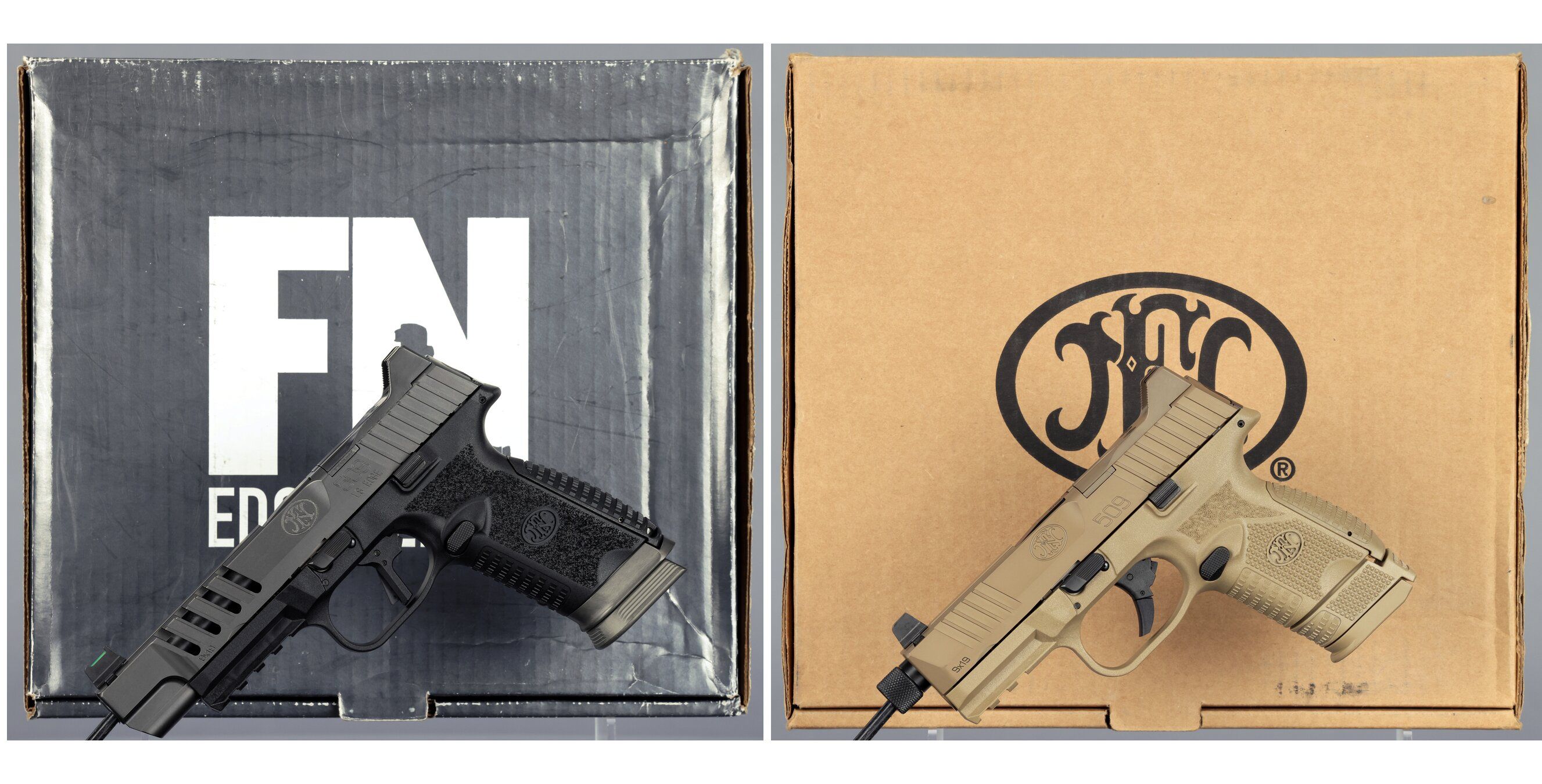 Two FN 509 Semi-Automatic Pistols with Boxes | Rock Island Auction