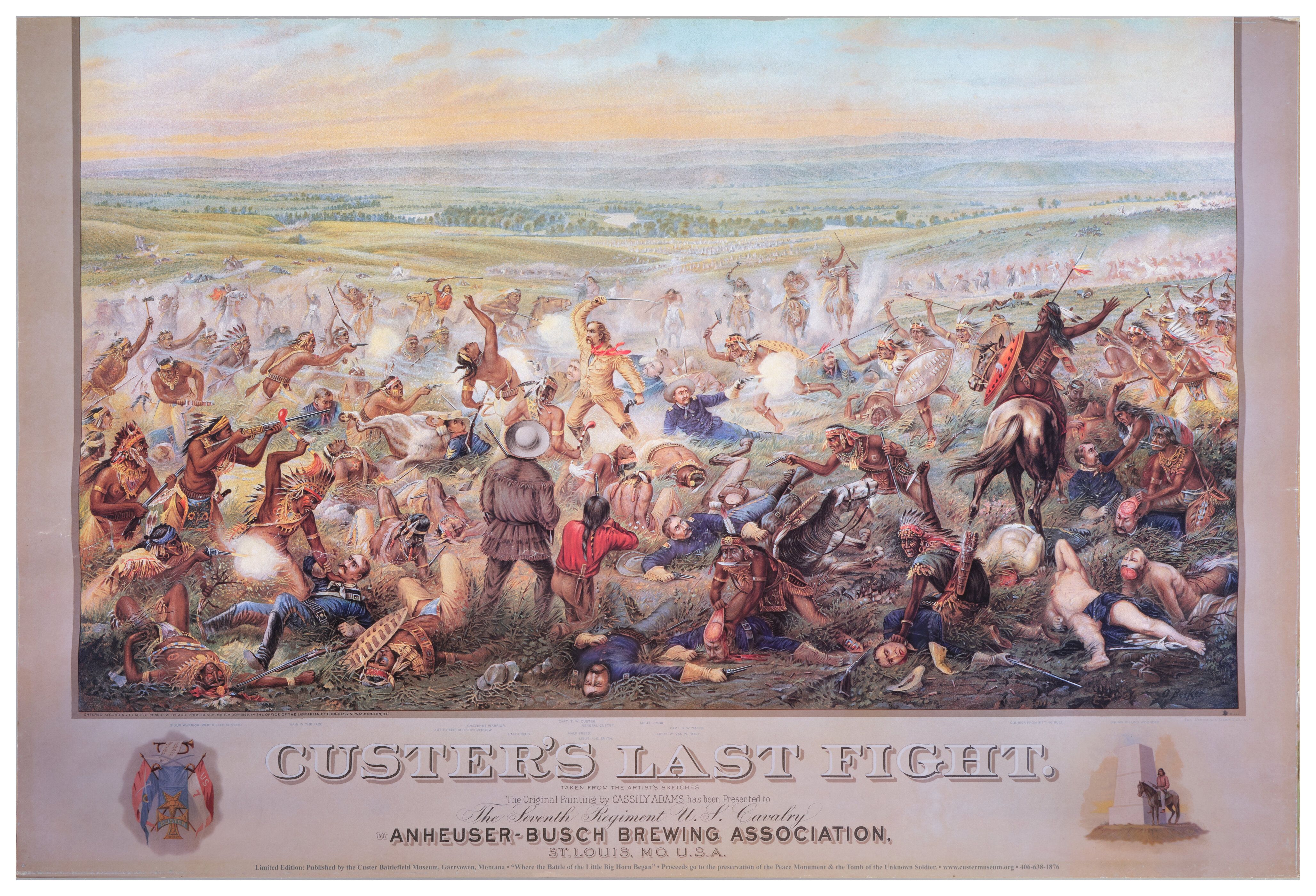 "Custer's Last Fight" Anheuser-Busch Chromolithograph | Rock Island Auction