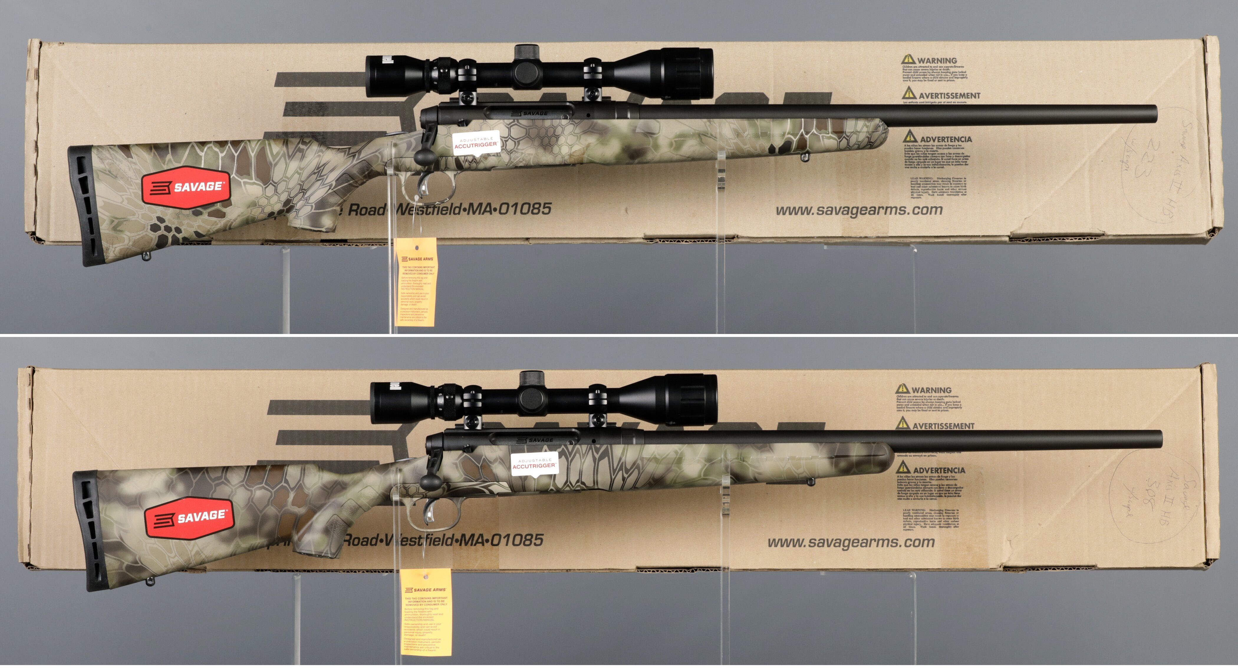 Two Savage Axis Bolt Action Rifles with Boxes | Rock Island Auction