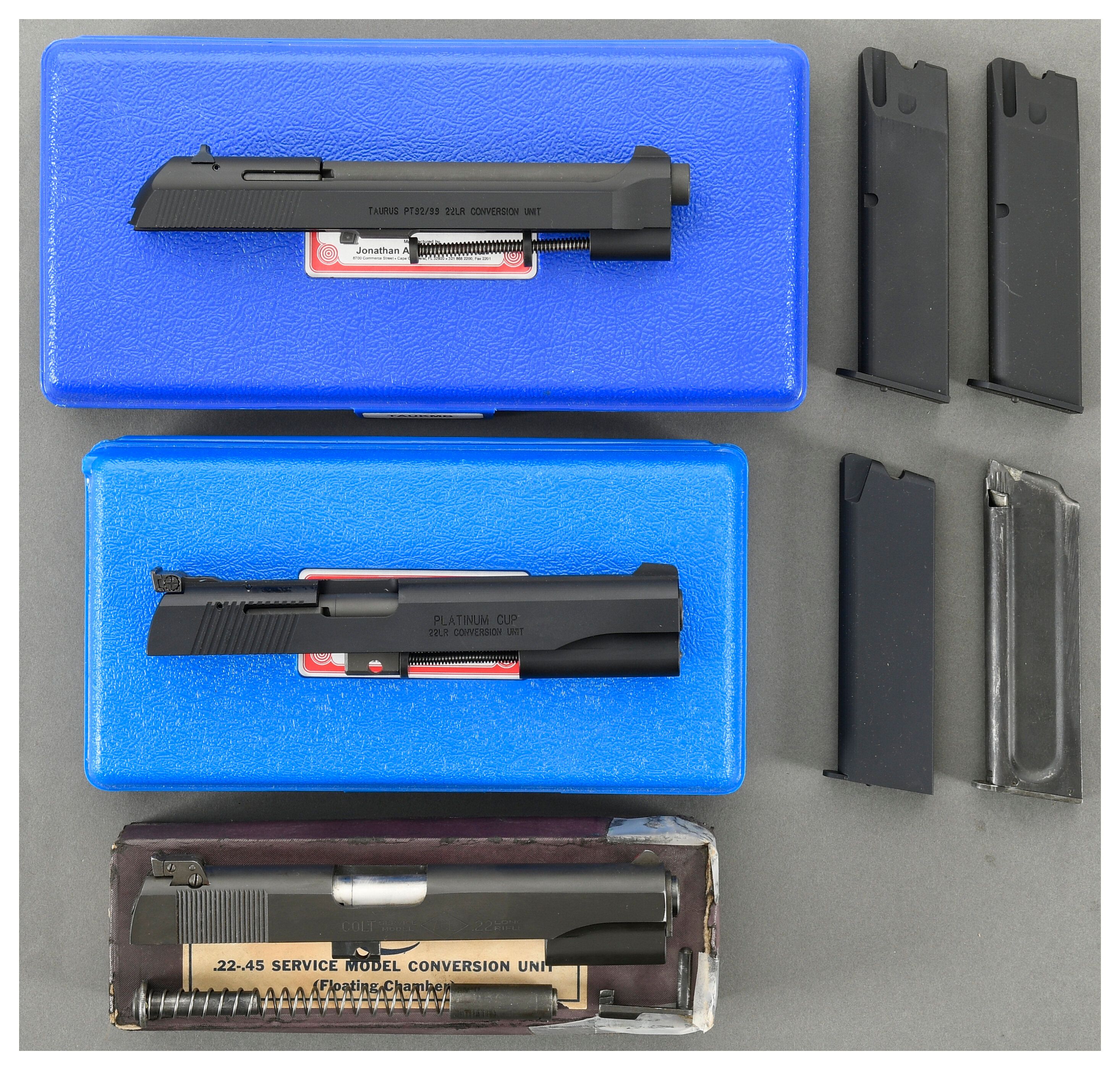 Three 22 Caliber Handgun Conversion Kits | Rock Island Auction