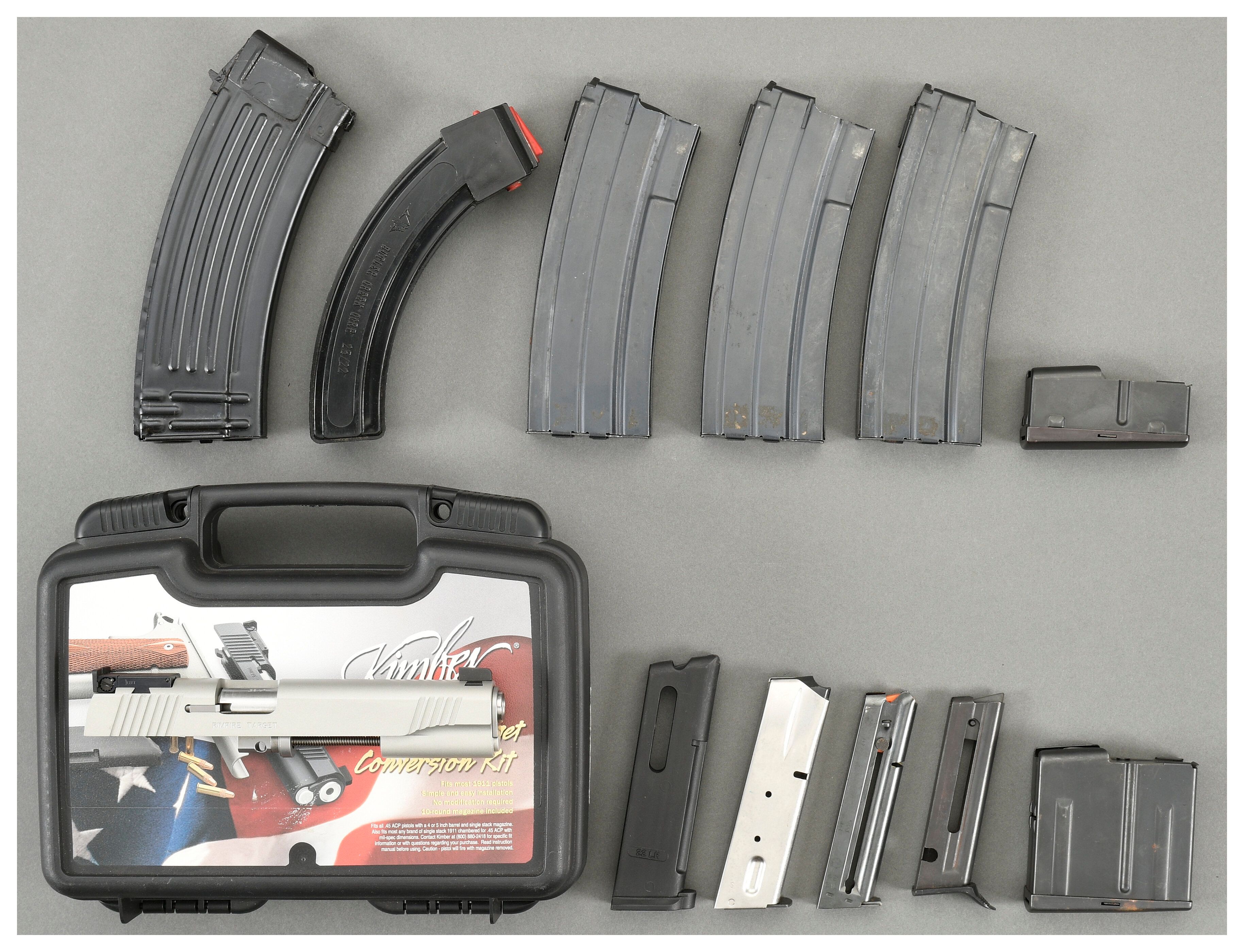 Kimber .22LR Conversion Kit and Assorted Firearms Magazines | Rock ...