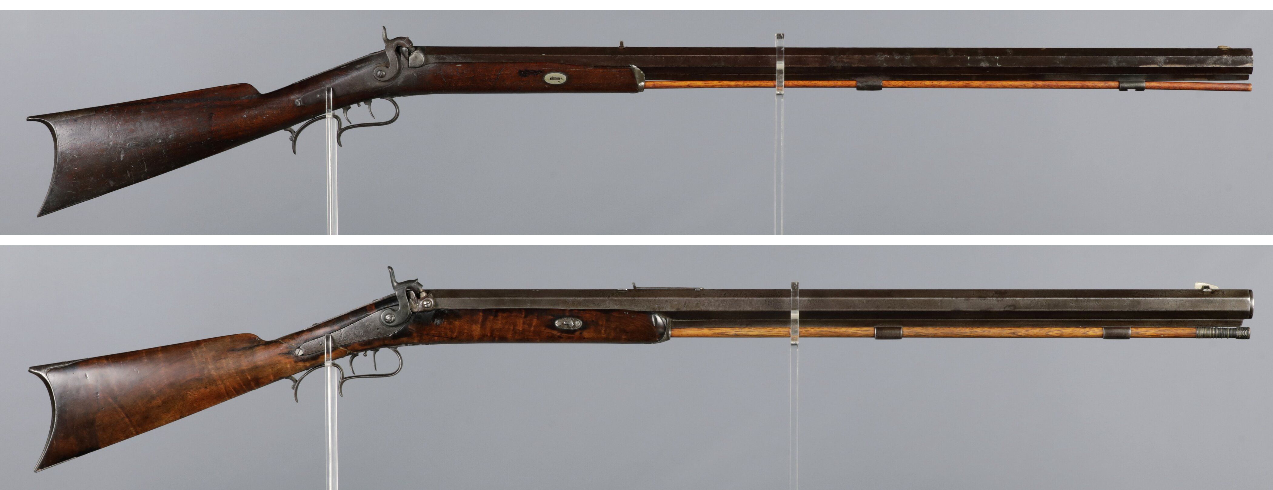 Two W.L. Hudson Half-Stock Percussion Rifles | Rock Island Auction