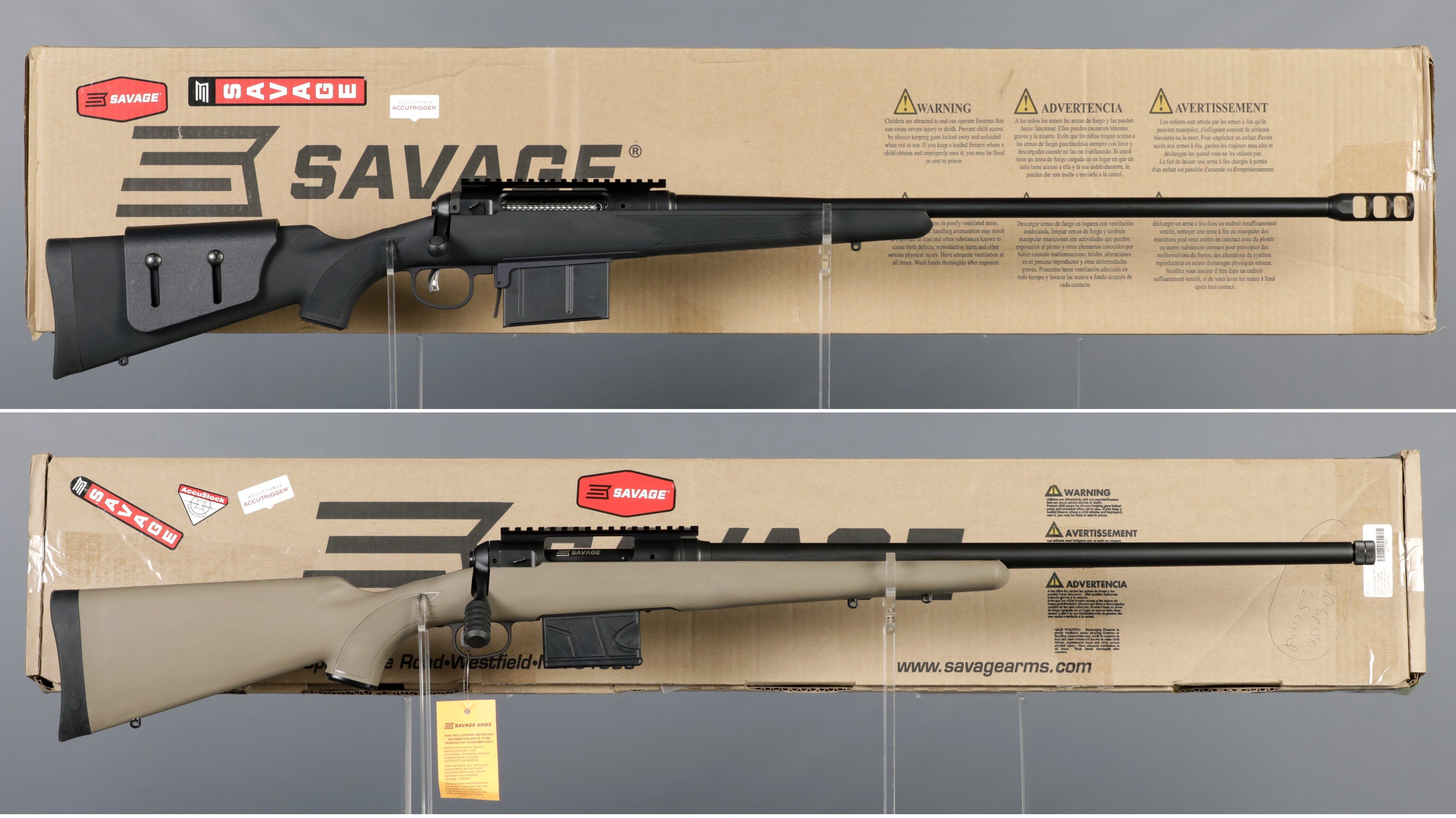 Two Savage Bolt Action Rifles with Boxes | Rock Island Auction