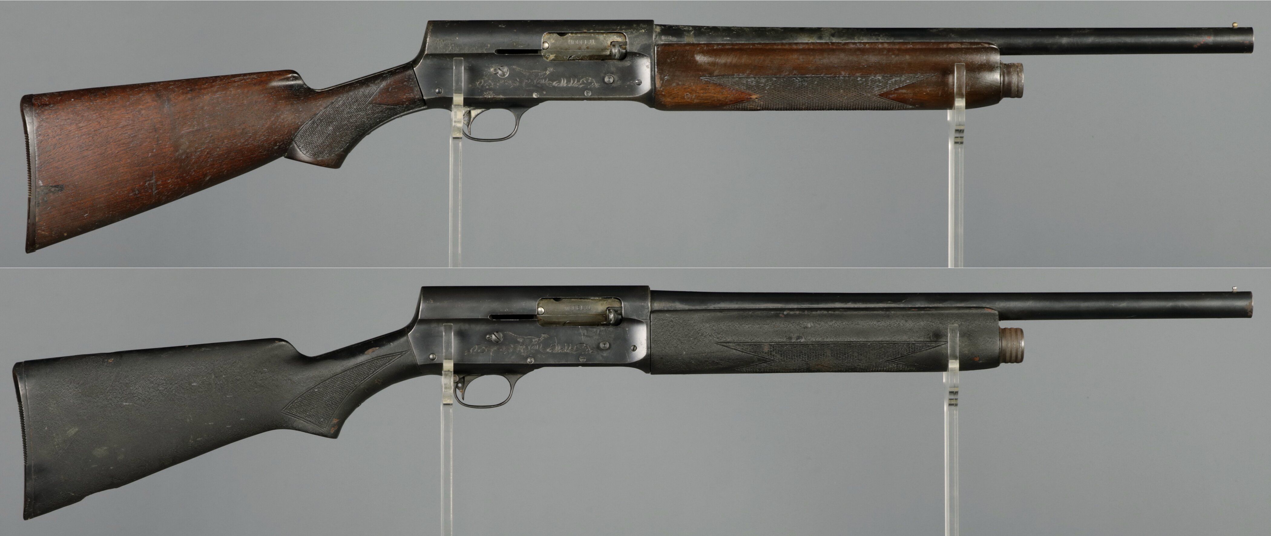 Two U.S. Remington Model 11 Semi-Automatic Riot Shotguns | Rock Island ...
