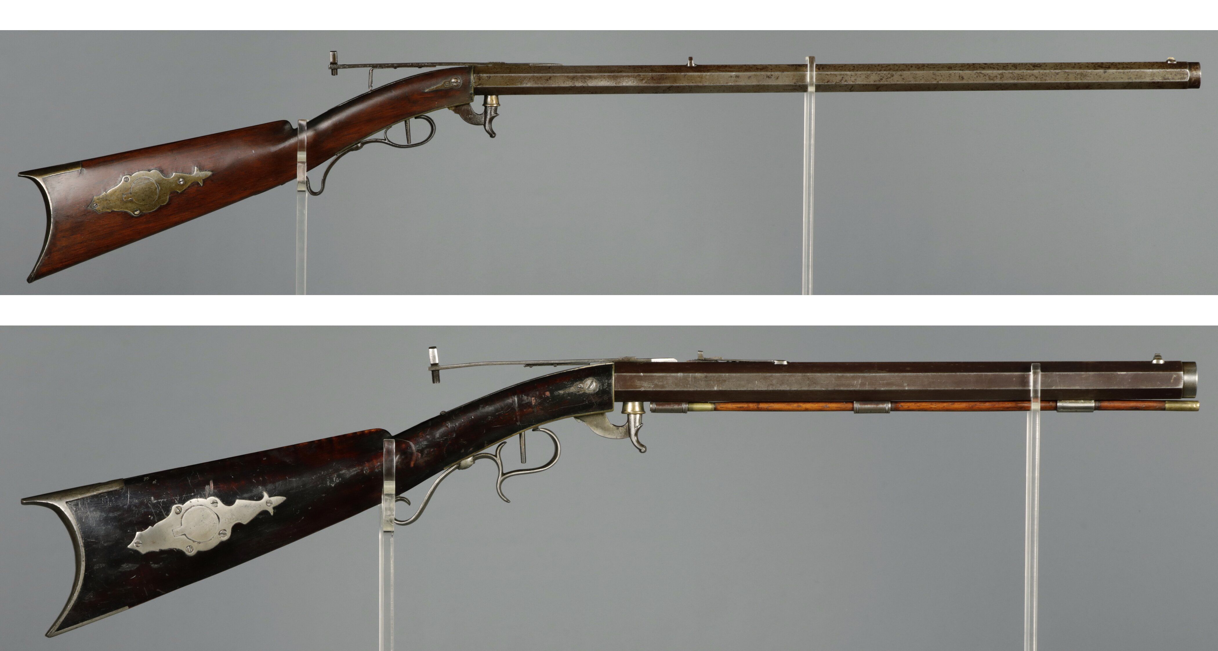 Two D.H. Hilliard Underhammer Percussion Target Rifles | Rock Island ...