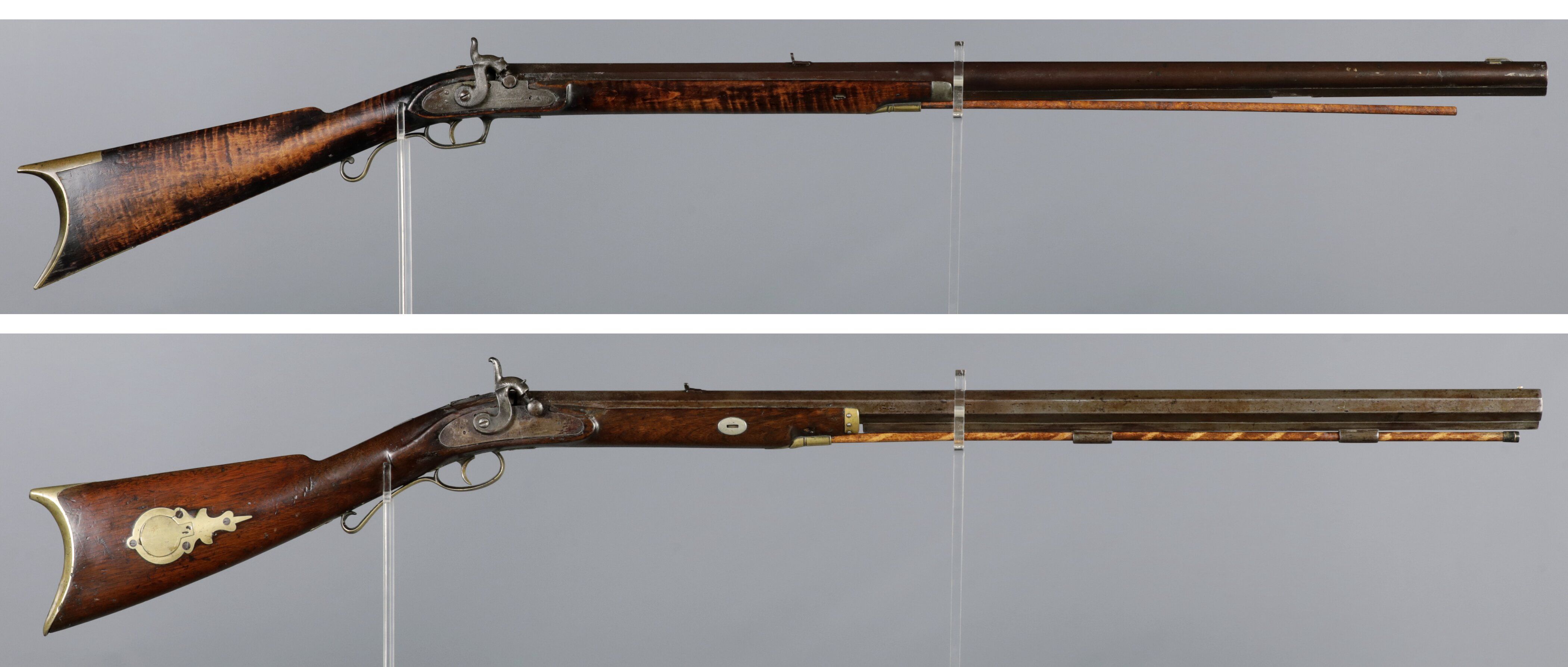 Two Half-Stock Percussion Rifles | Rock Island Auction