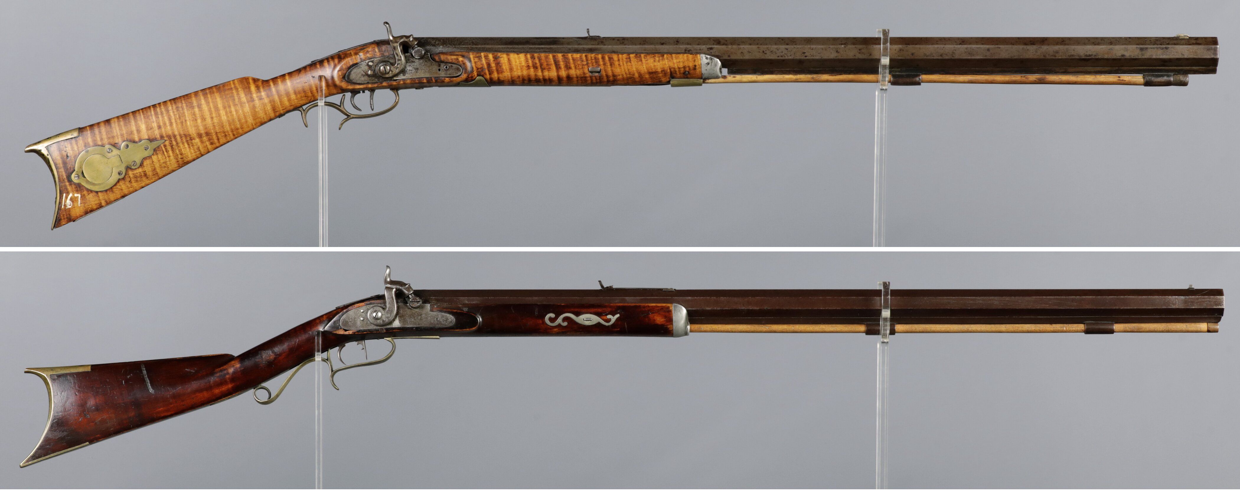 Two Half-Stock Percussion Target Rifles | Rock Island Auction