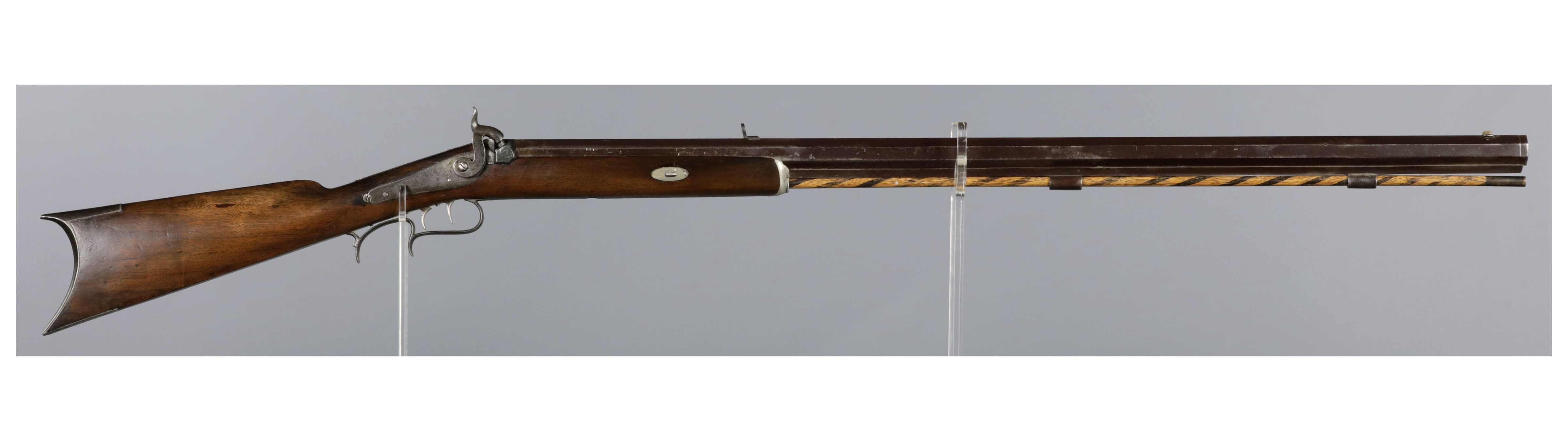 W.L. Hudson Marked Halfstock Percussion Rifle | Rock Island Auction