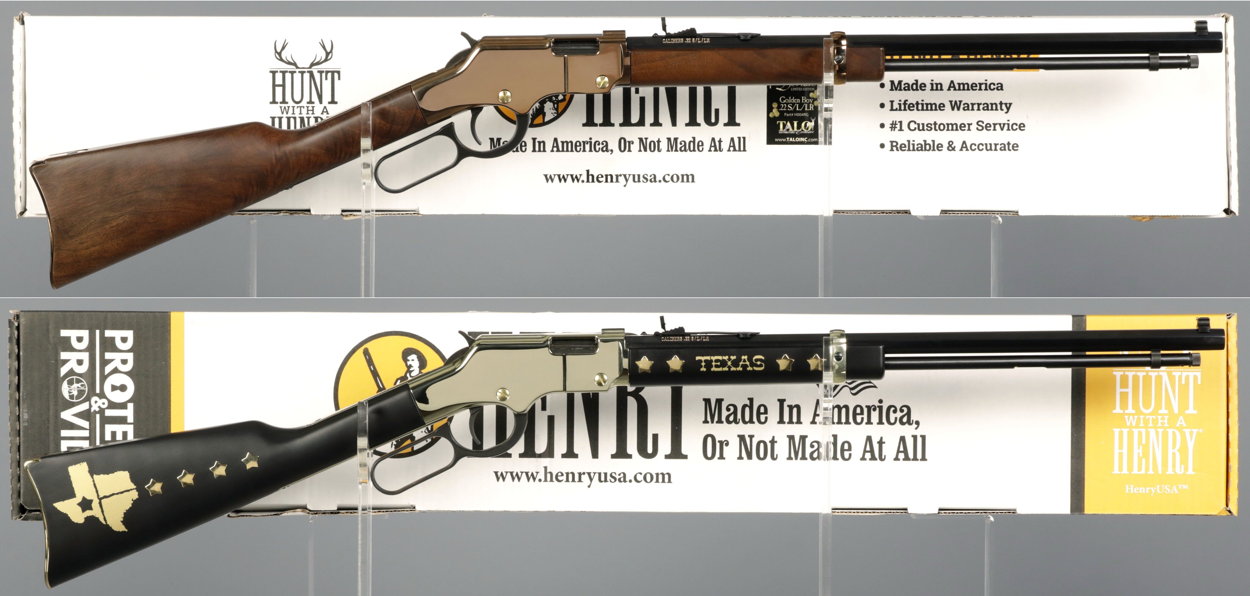 Two Henry Repeating Arms Lever Action Rifles with Boxes | Rock Island Auction