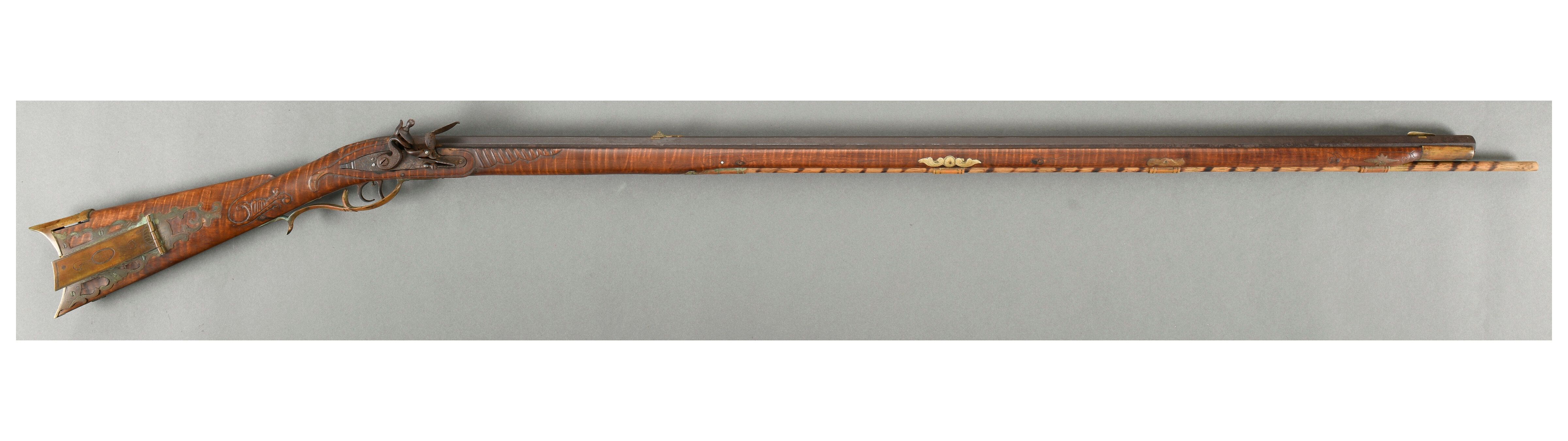American Full Stock Flintlock Rifle | Rock Island Auction
