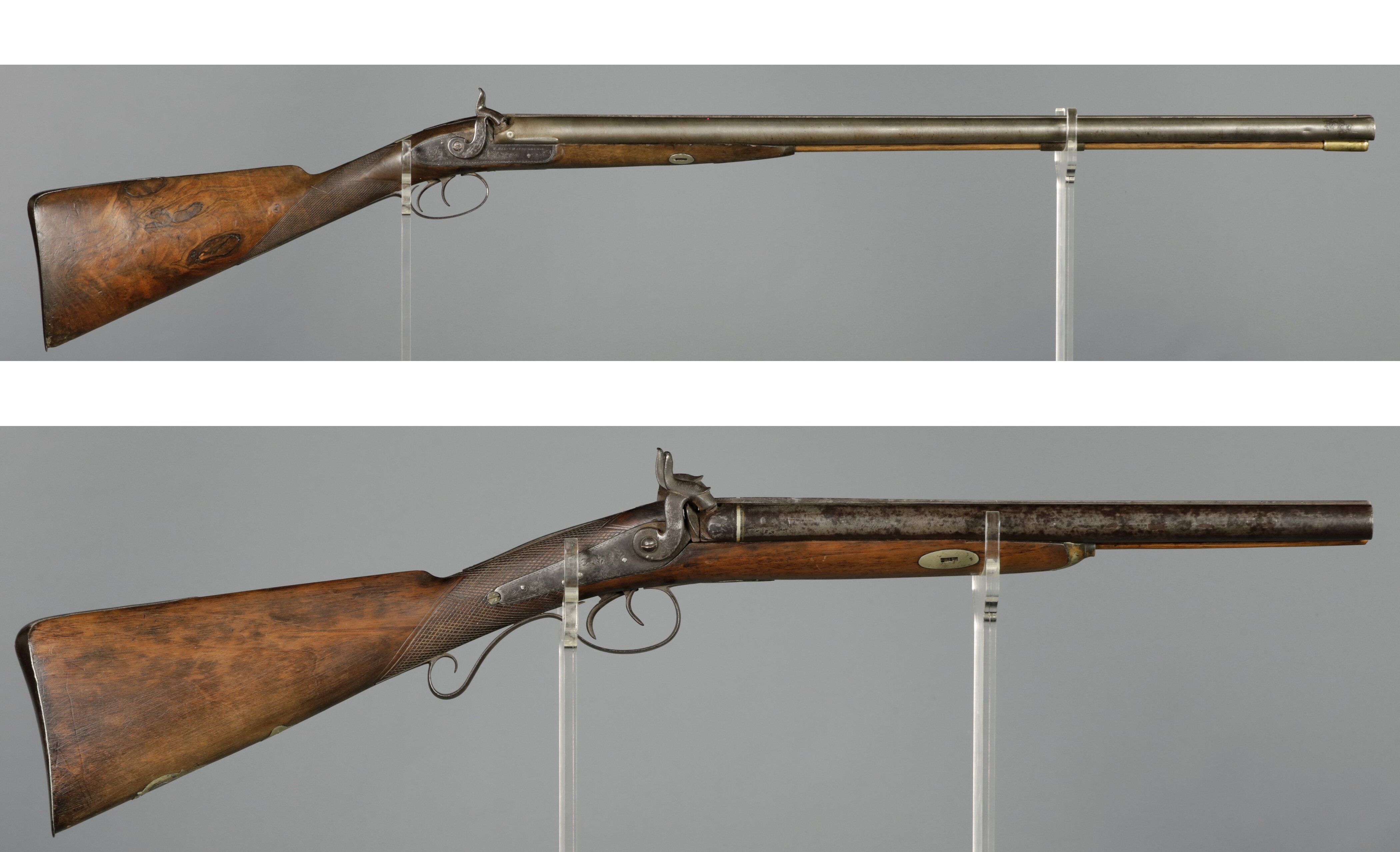 Two Percussion Double Barrel Shotguns | Rock Island Auction