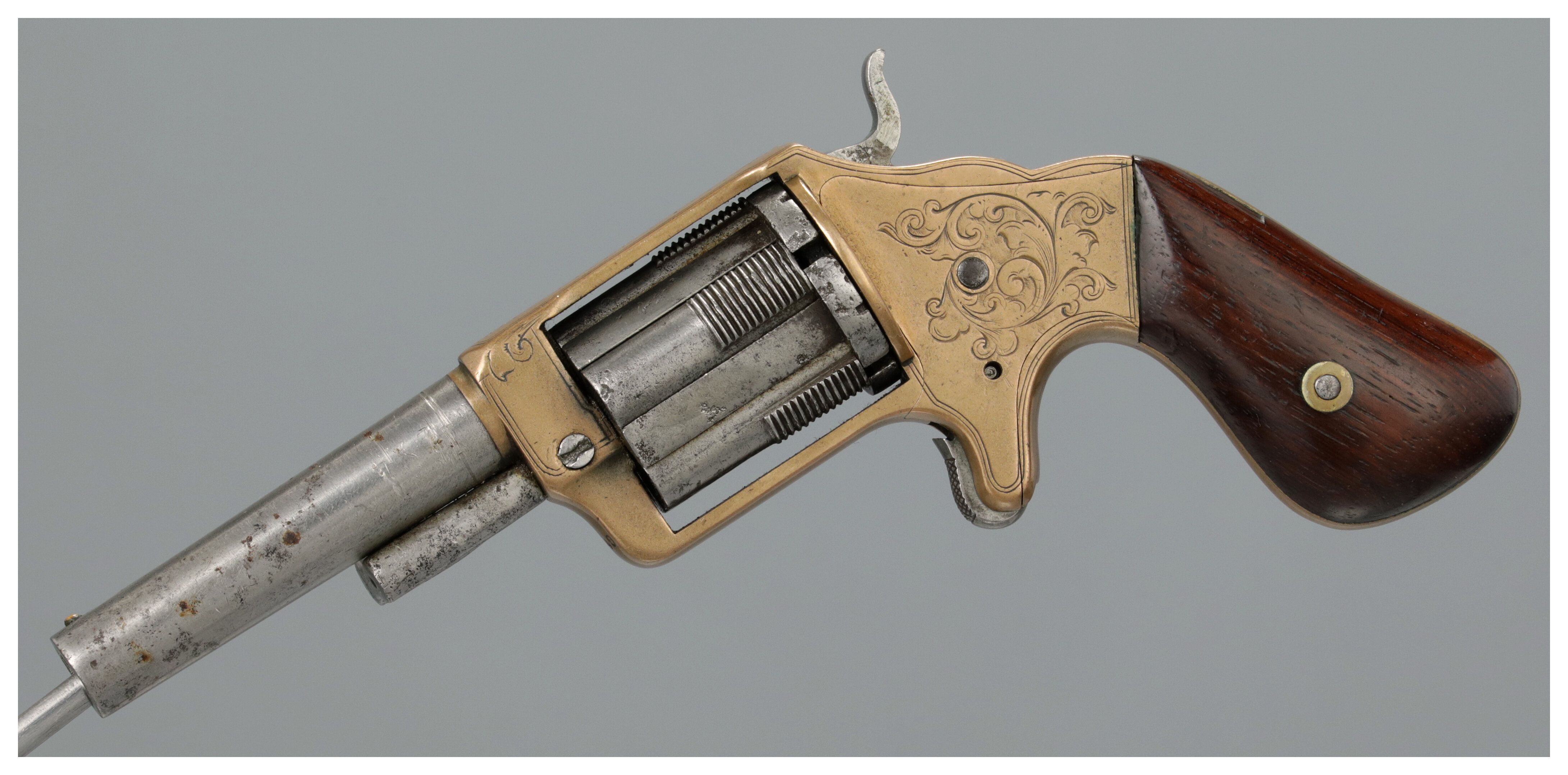 Engraved Brooklyn Arms Co. Slocum Sliding Chamber Revolver | Rock ...
