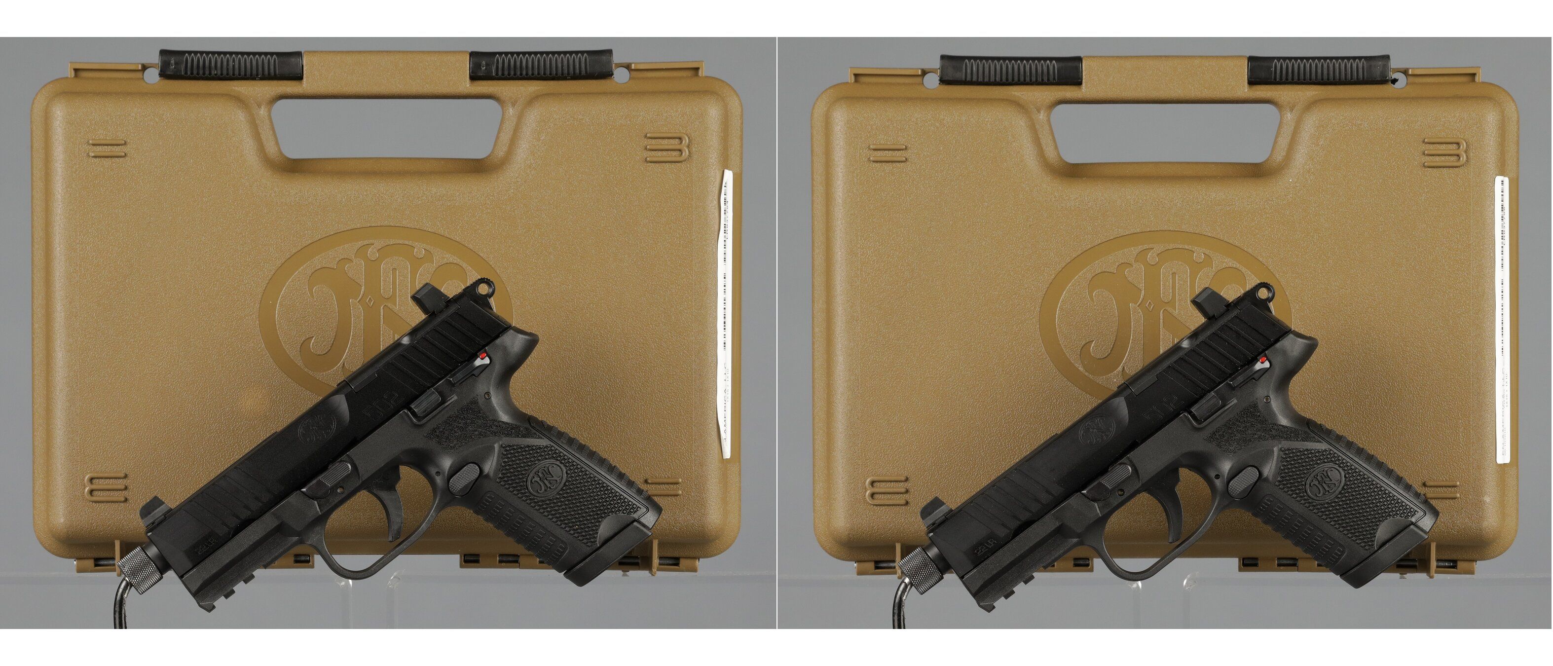 Two FN/Umarex Model 502 Semi-Automatic Pistols with Cases | Rock Island ...