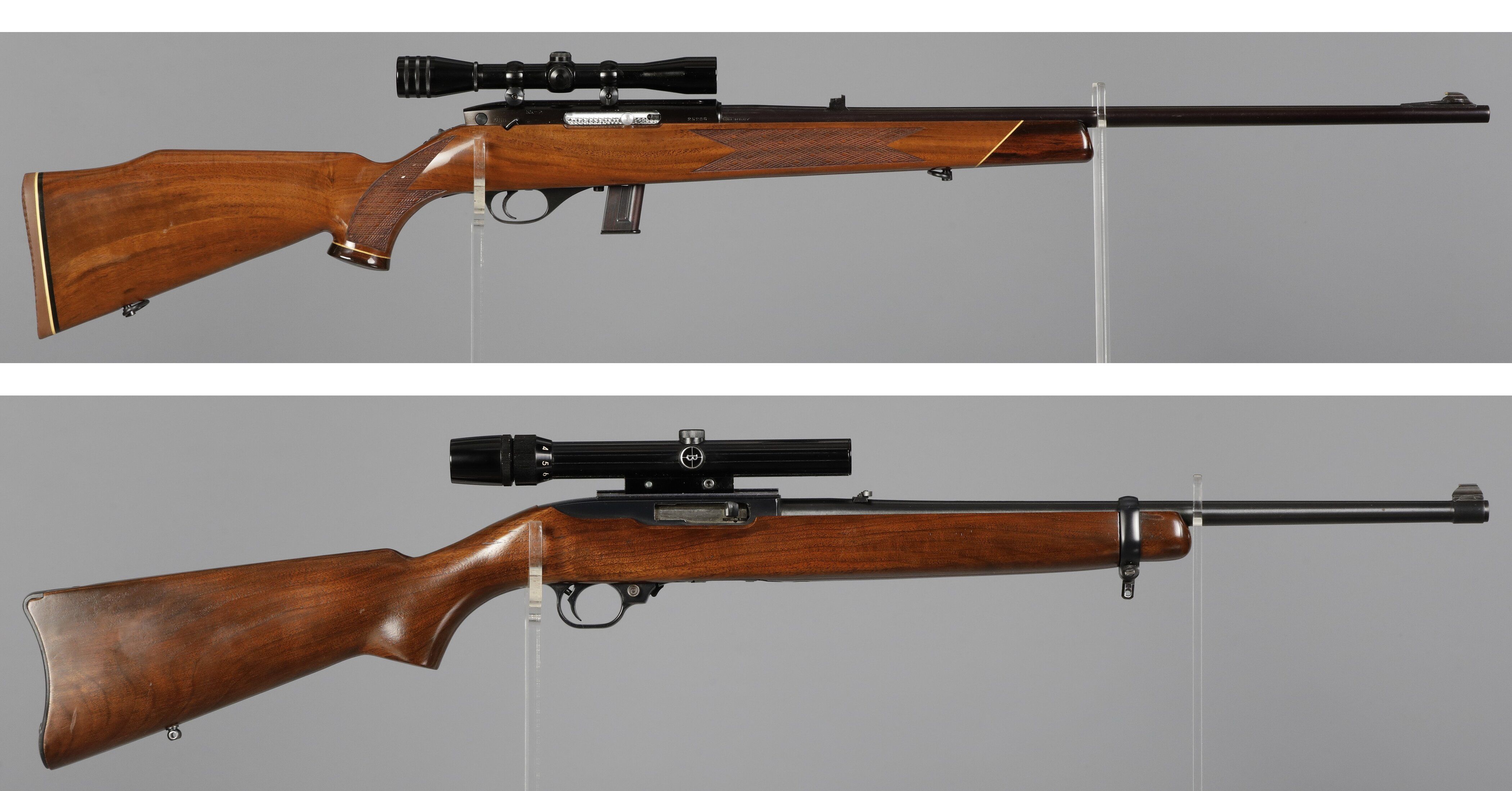 Two Semi-Automatic Rifles with Scopes | Rock Island Auction