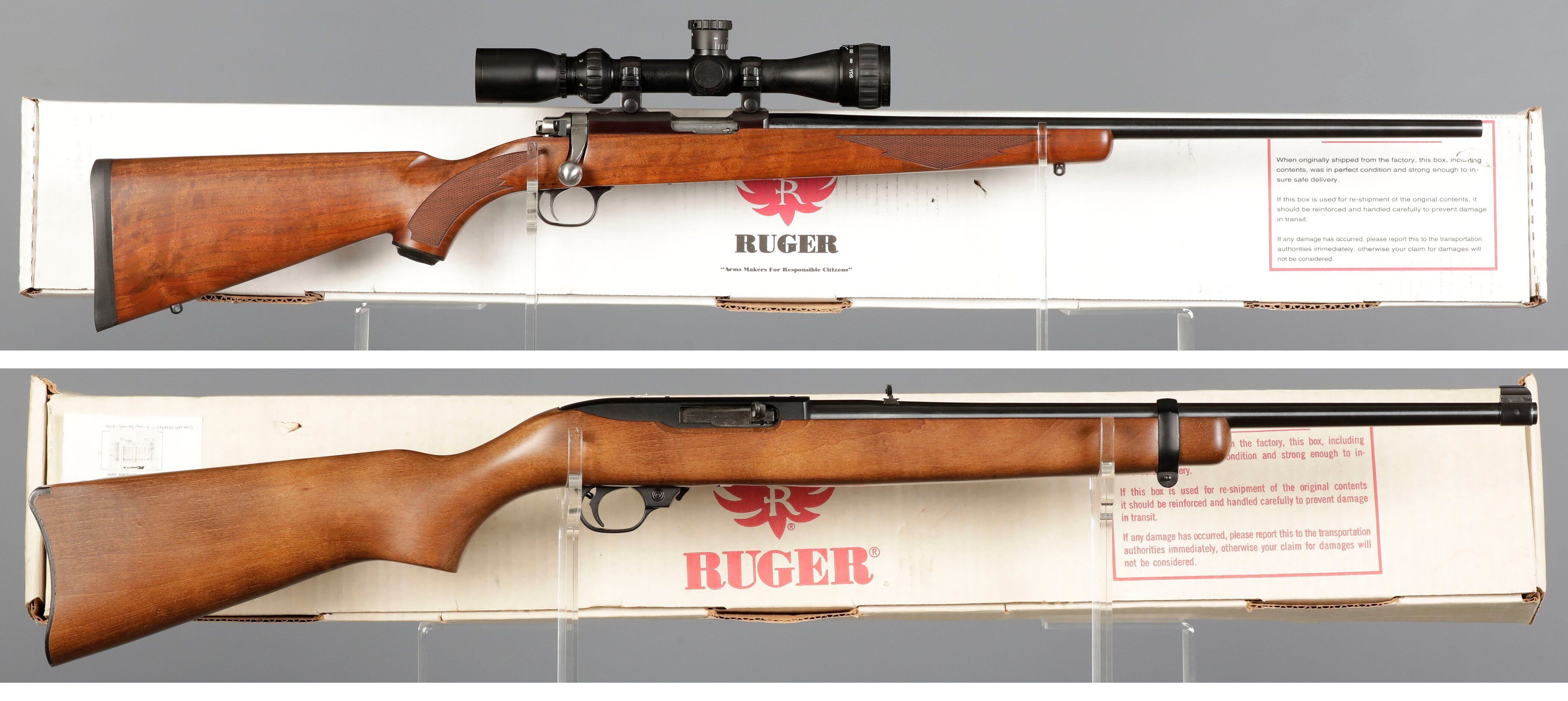 Two Ruger Rifles with Boxes | Rock Island Auction