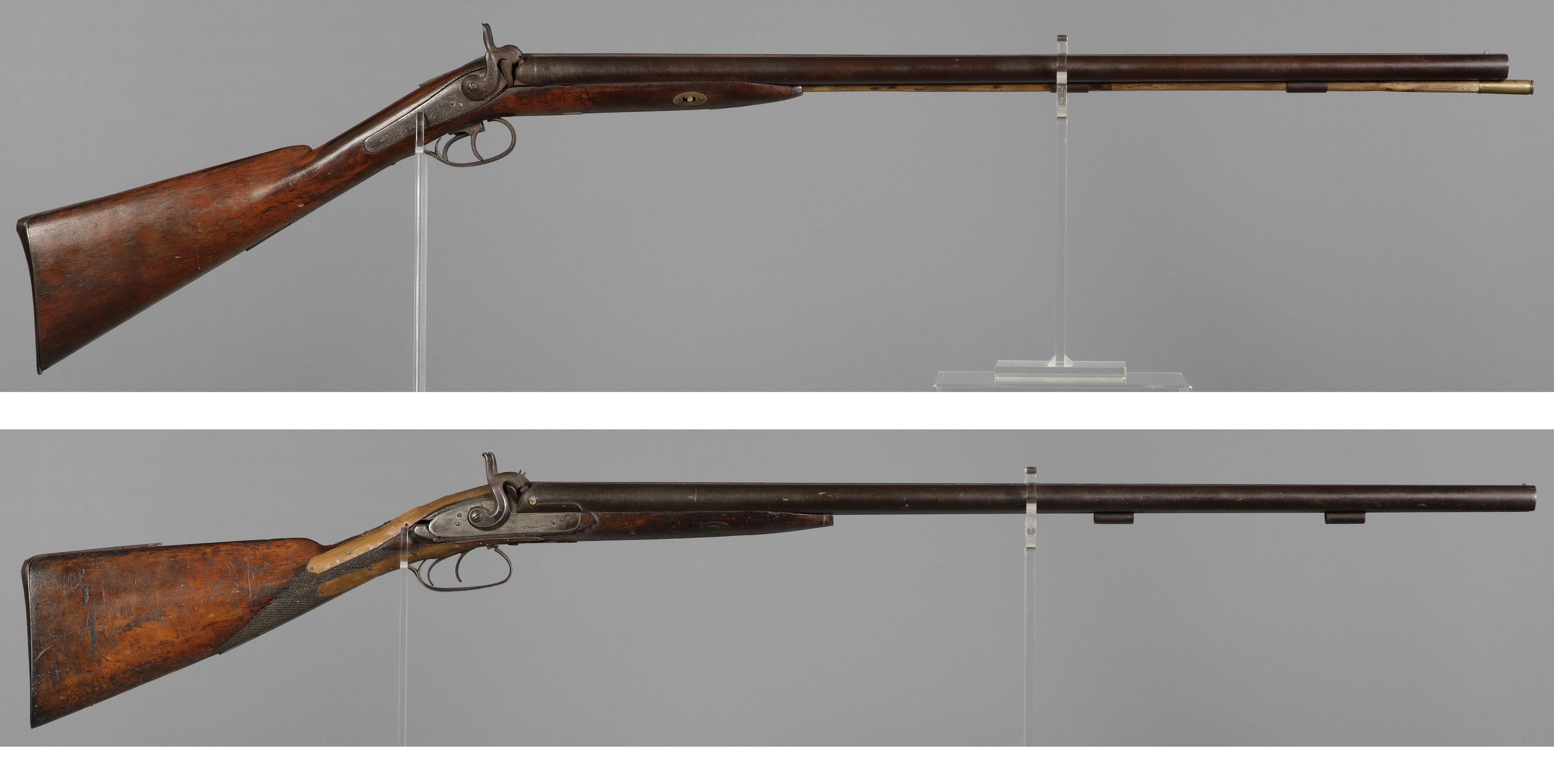 Two Double Barrel Percussion Shotguns | Rock Island Auction