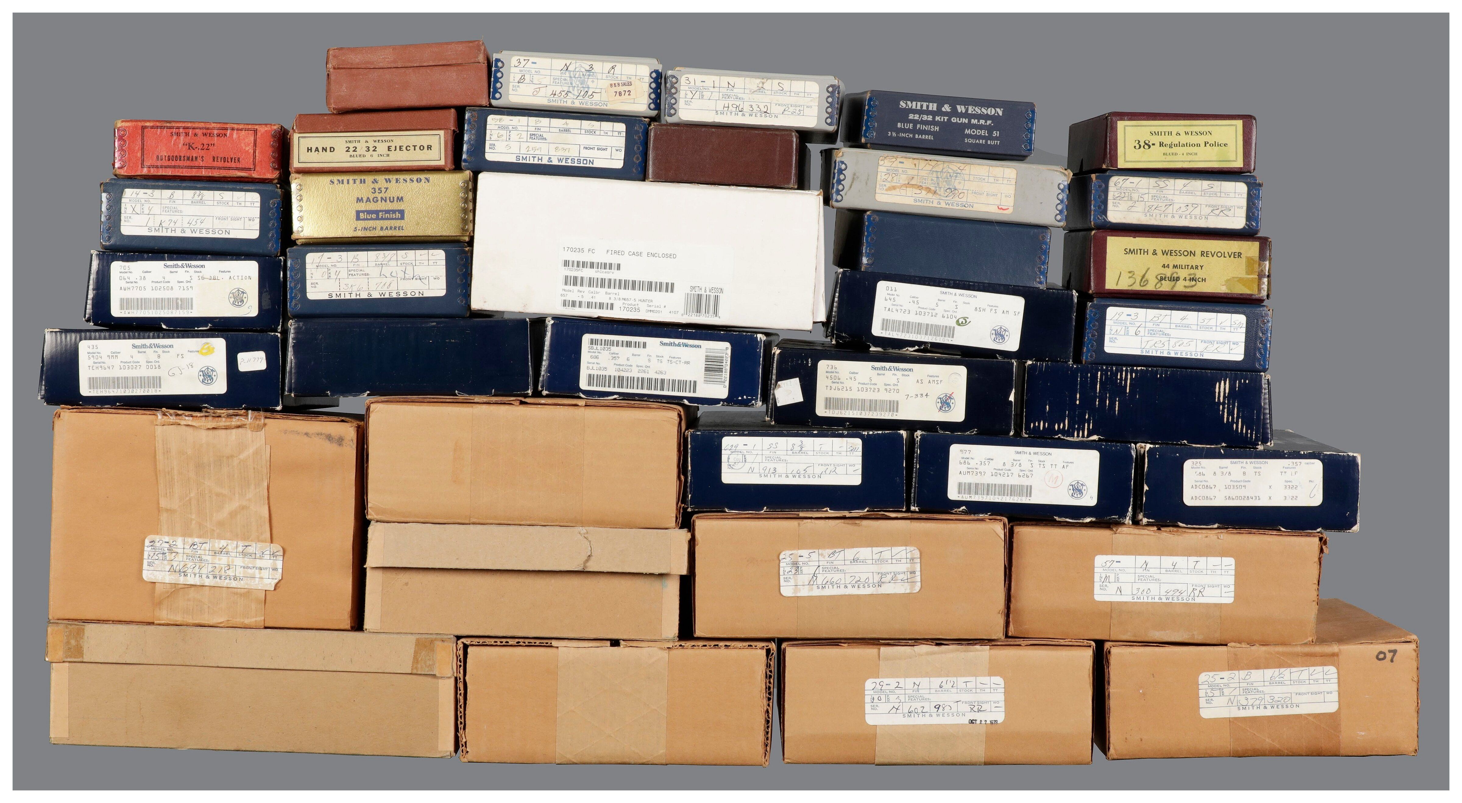 Large Grouping of Smith & Wesson Boxes and Cases | Rock Island Auction