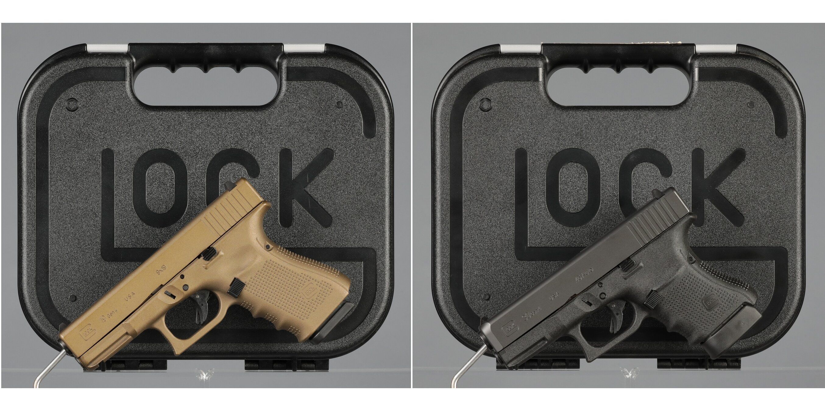 Two Glock Gen 4 Semi-Automatic Pistols with Cases | Rock Island Auction