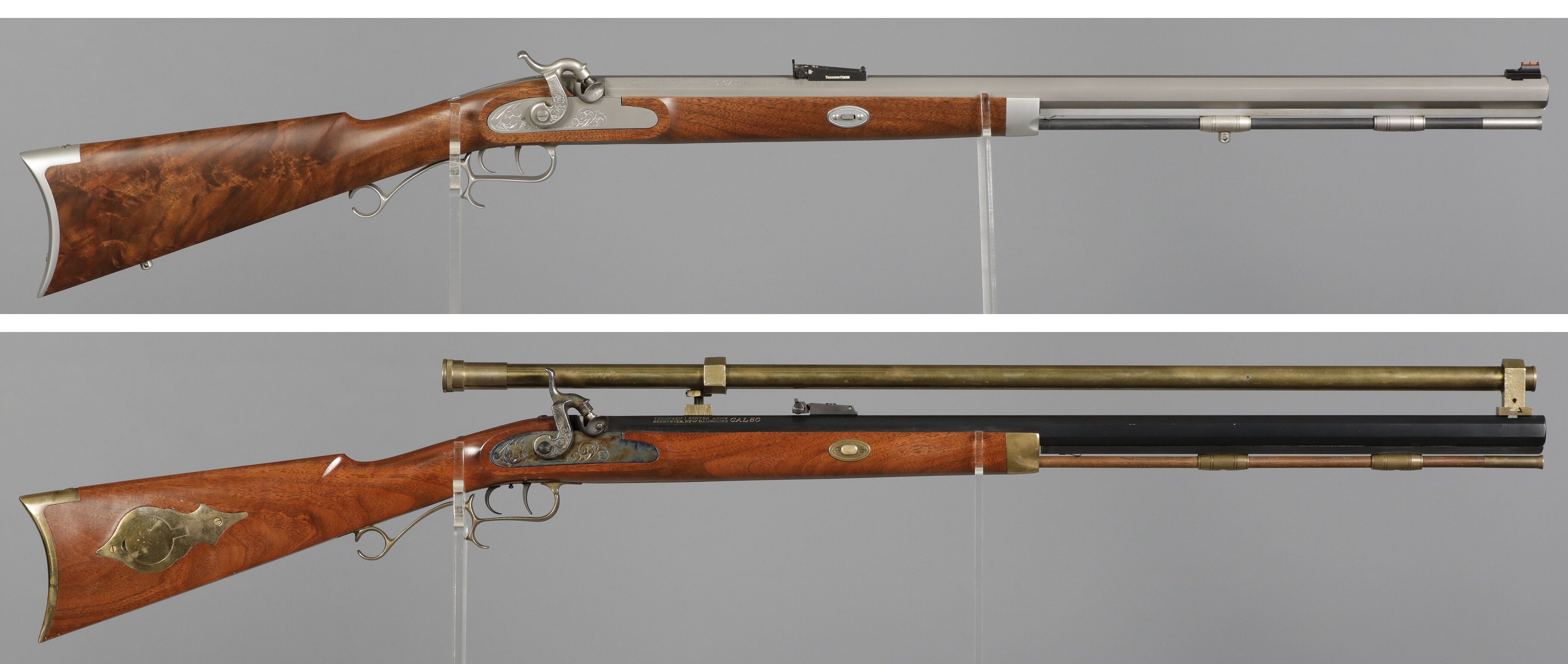 Two Thompson Center Arms Hawken Percussion Rifles | Rock Island Auction