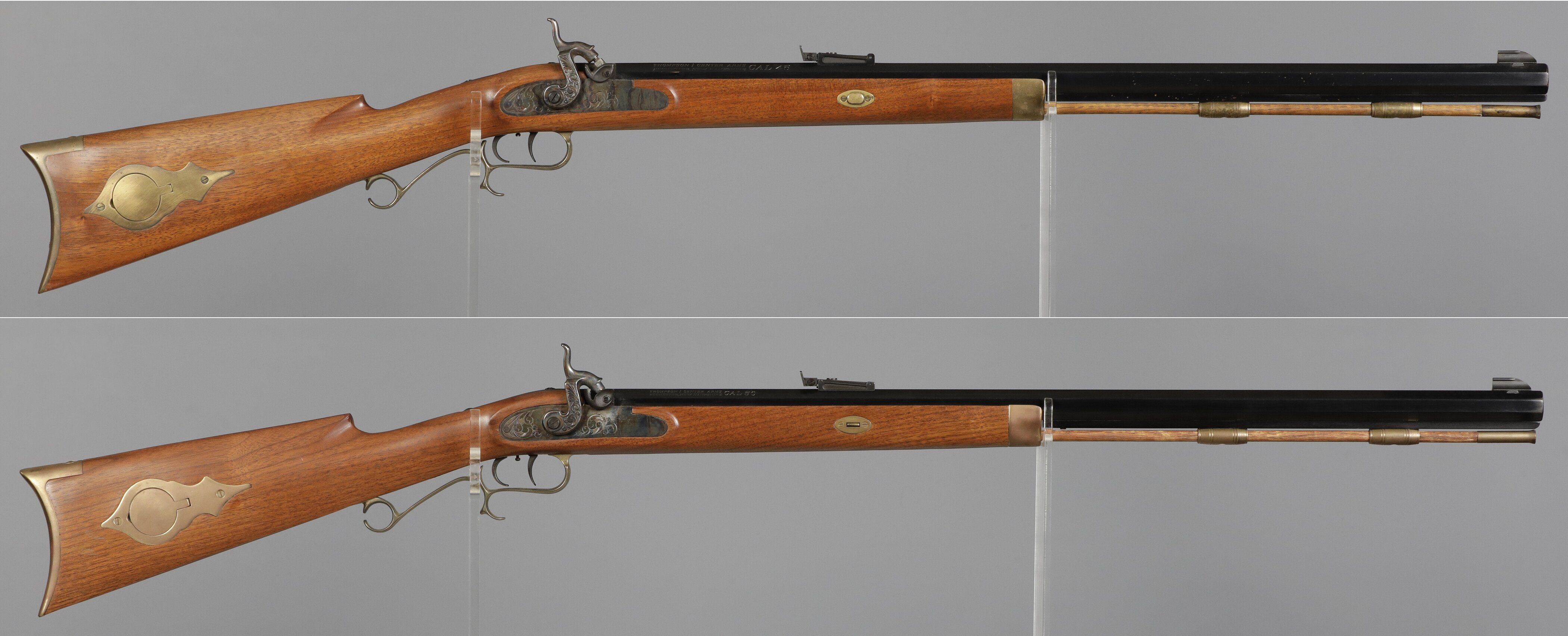 Two Thompson Center Arms Hawken Percussion Rifles | Rock Island Auction