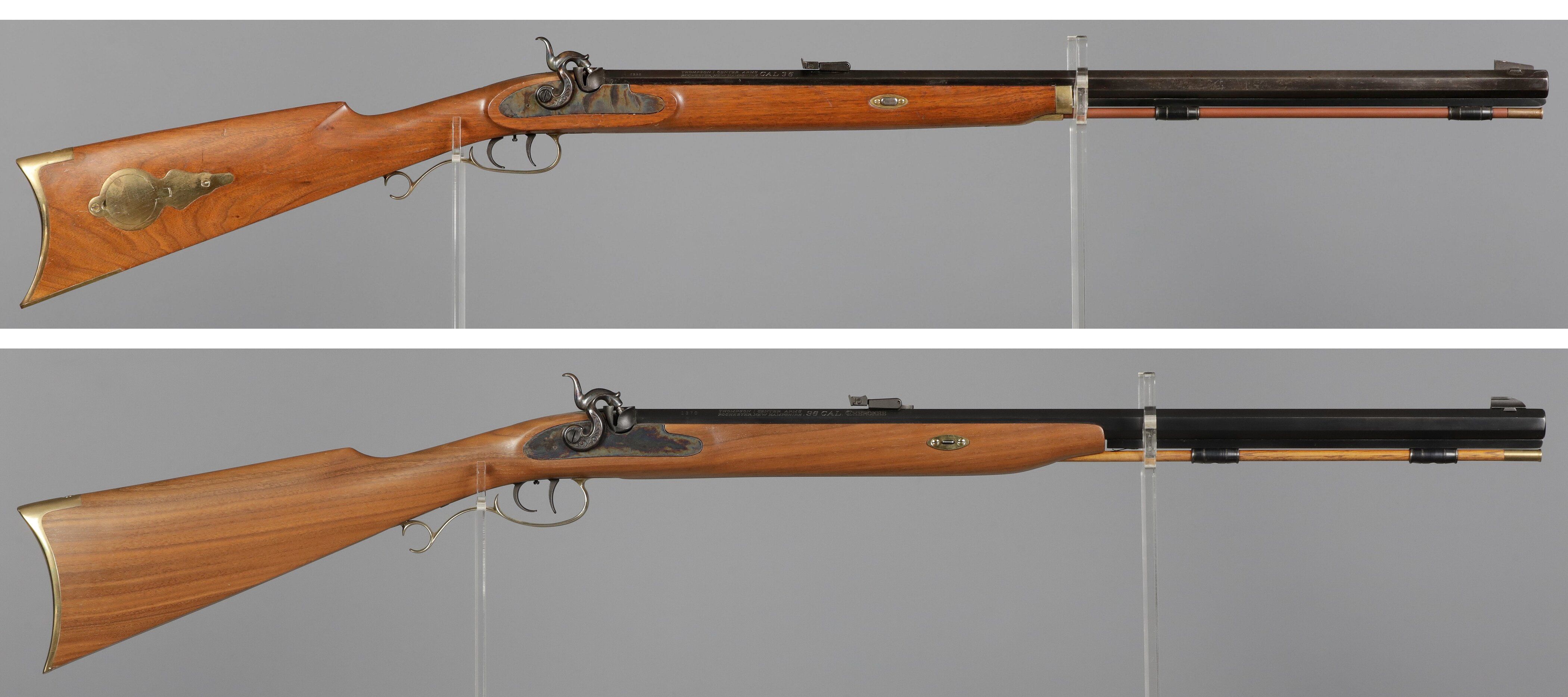 Two Thompson Center Arms Percussion Rifles | Rock Island Auction