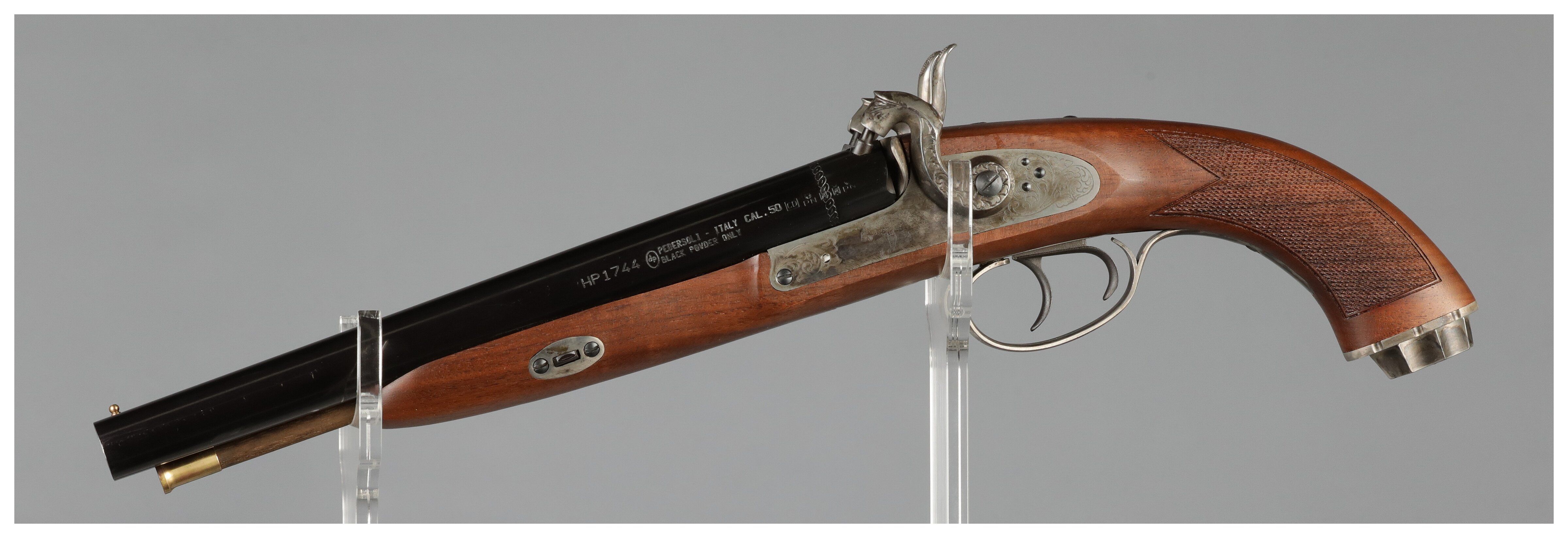 Pedersoli Howdah Hunter Double Barrel Percussion Pistol | Rock Island ...
