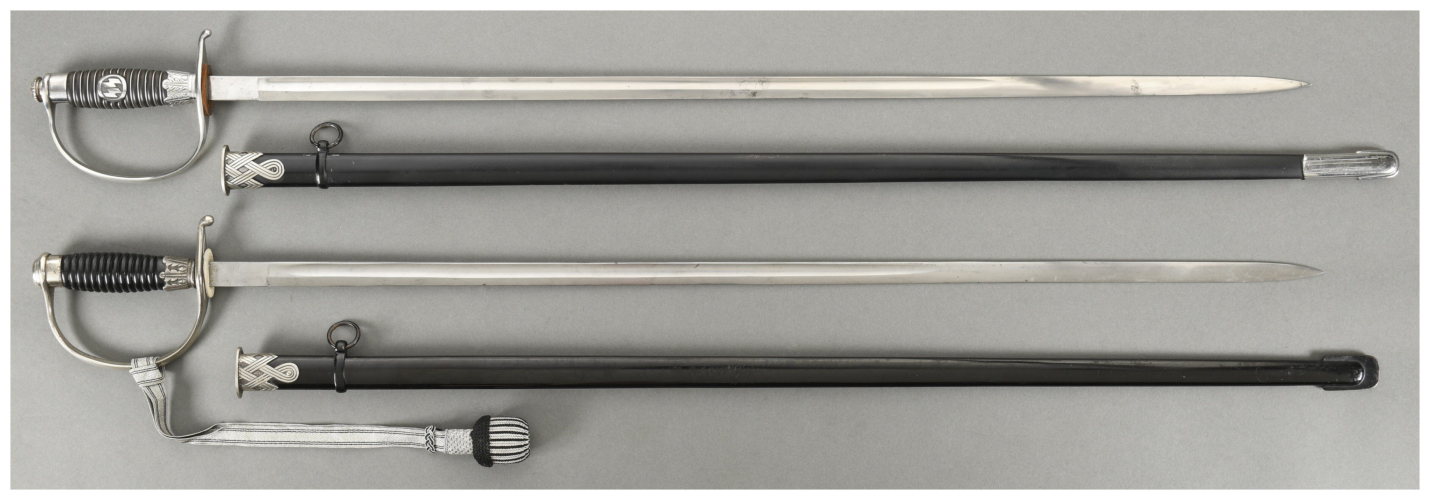 Two World War II German SS Swords with Scabbards | Rock Island Auction