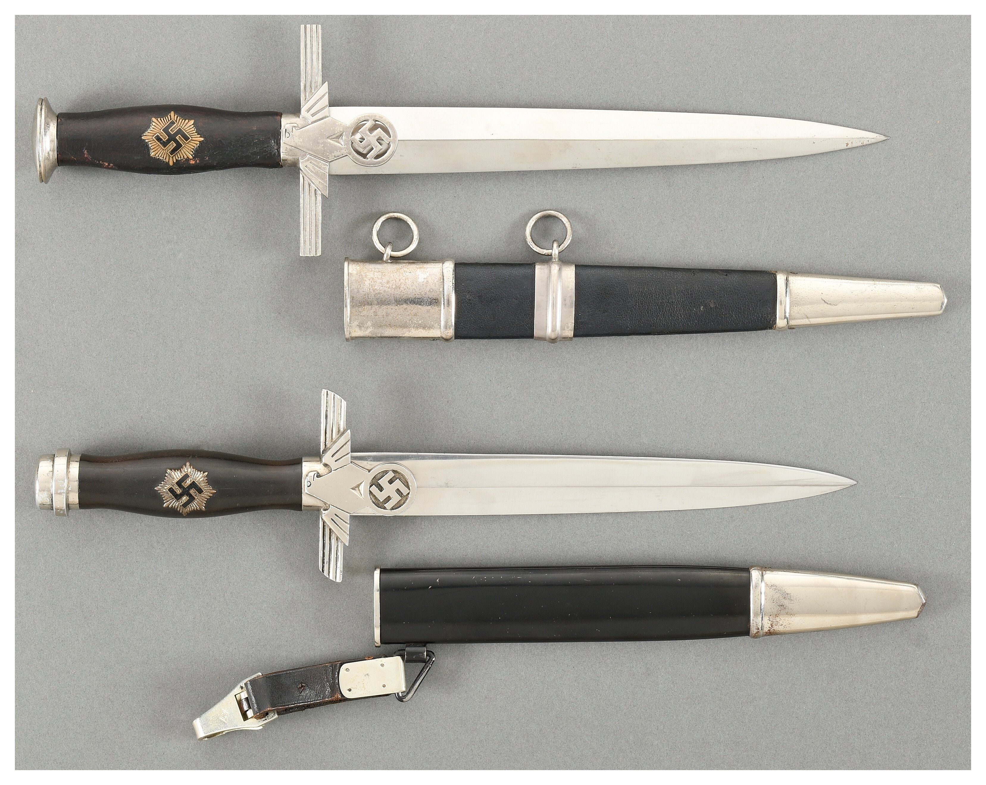 Two German Second Pattern RLB Daggers with Scabbards | Rock Island Auction
