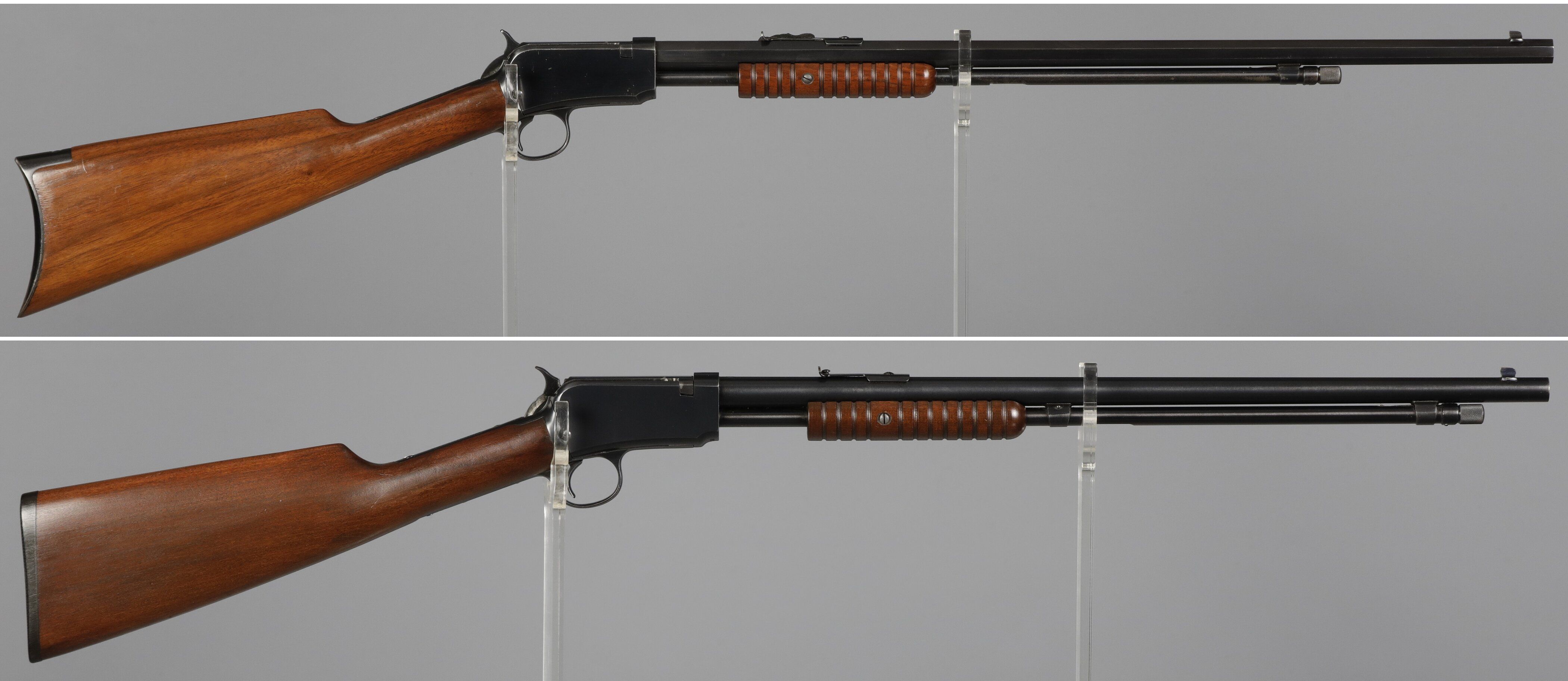 Two Winchester Slide Action Rifles | Rock Island Auction