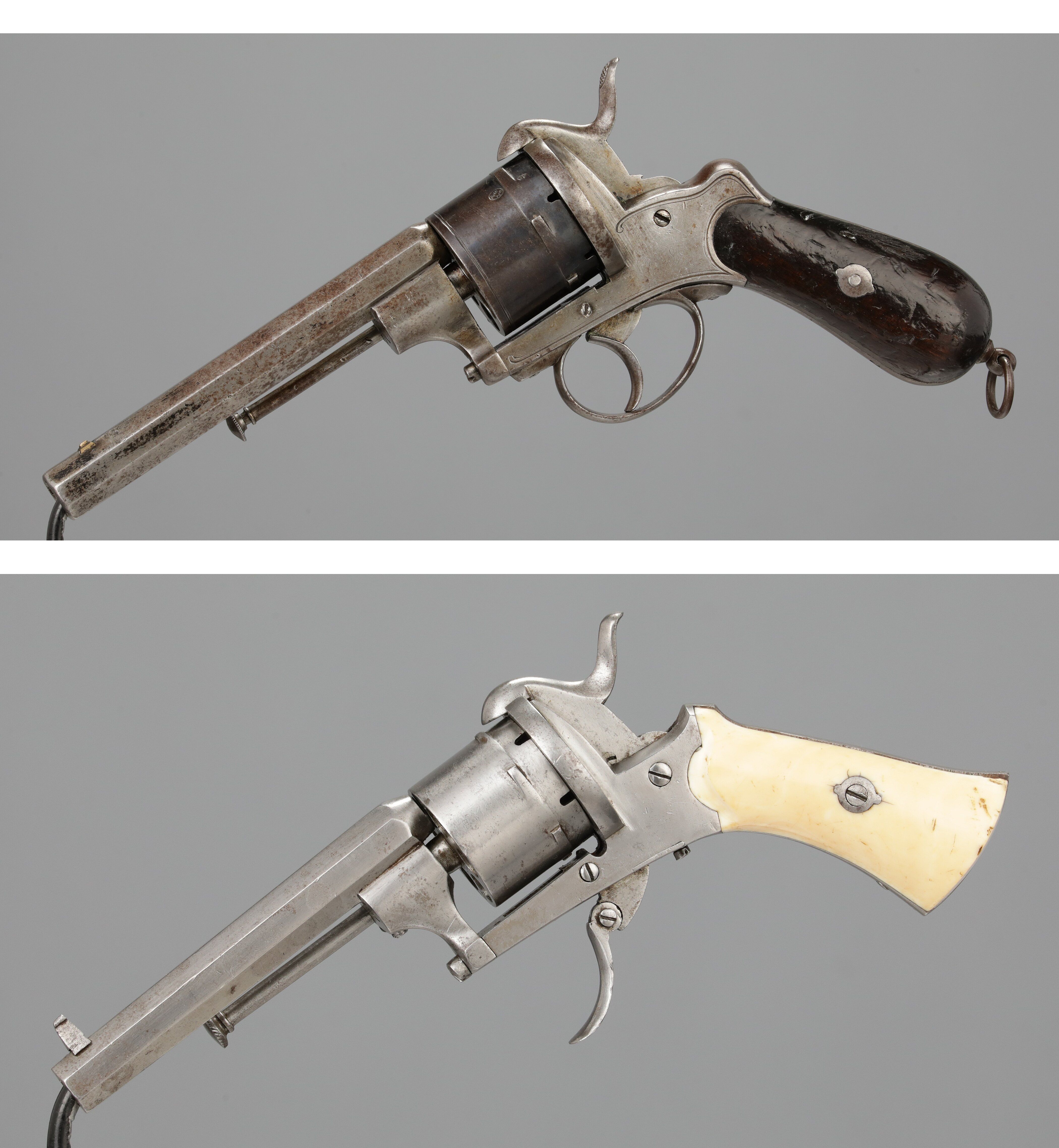 Two Belgian Proofed Pinfire Double Action Revolvers | Rock Island Auction