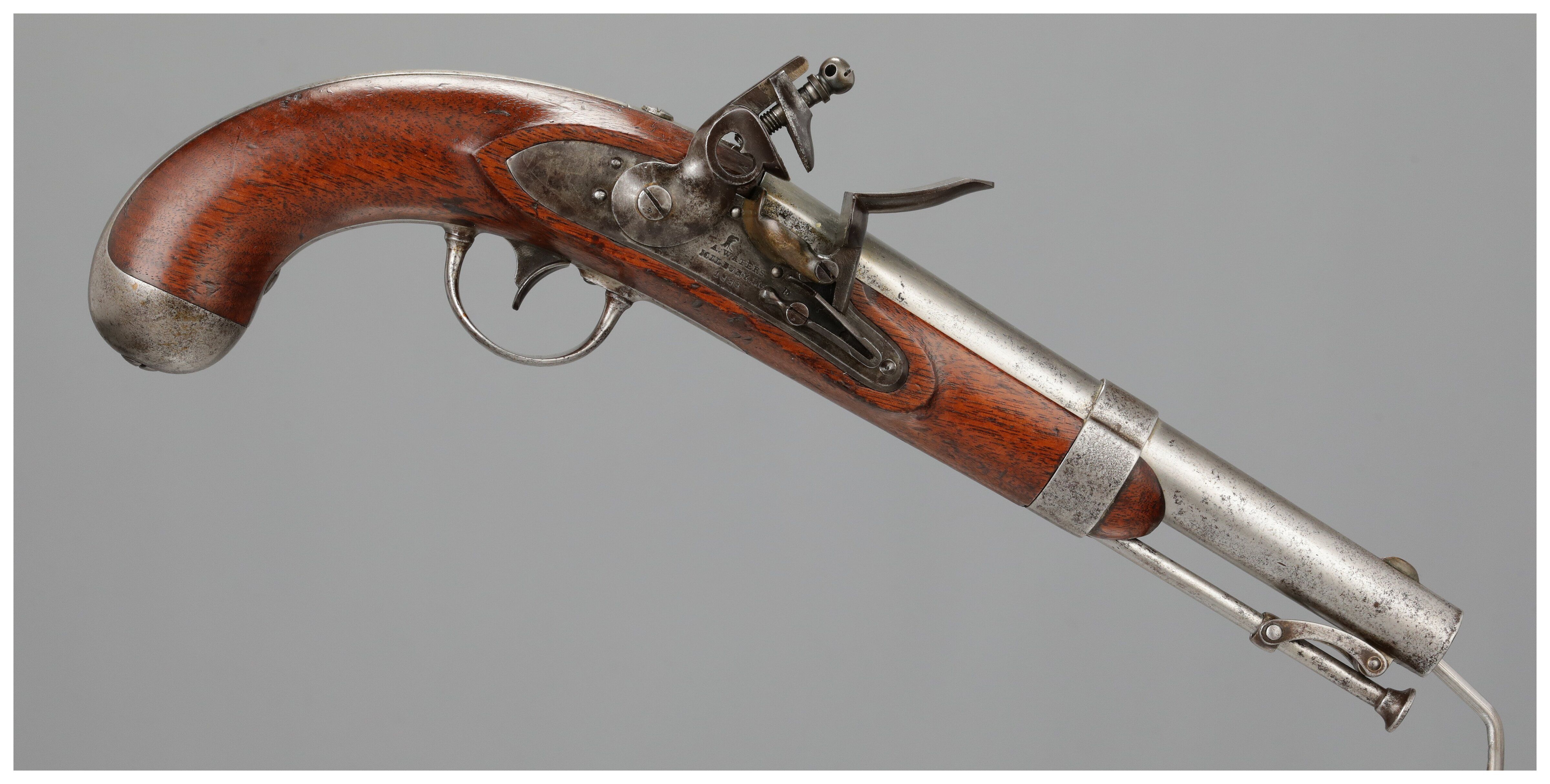 U.S. Asa Waters Model 1836 Flintlock Pistol | Rock Island Auction