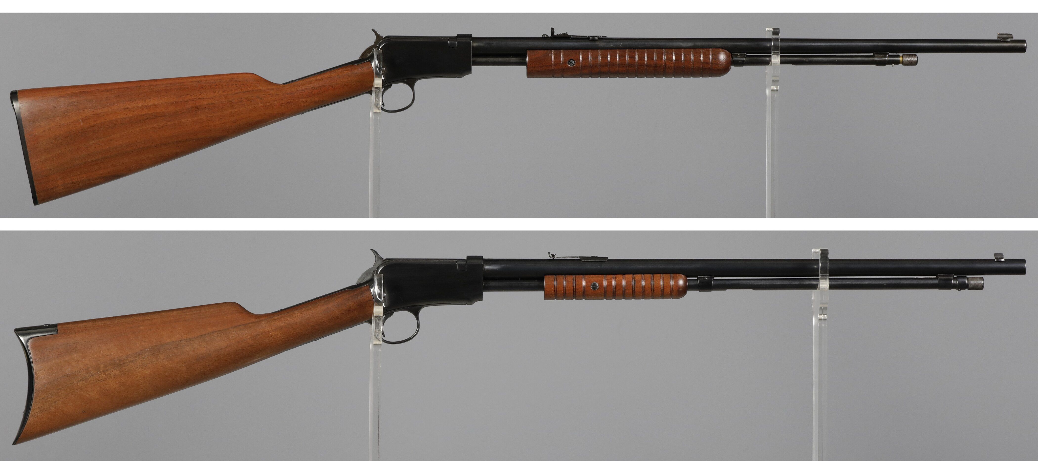 Two Winchester Slide Action Rifles | Rock Island Auction