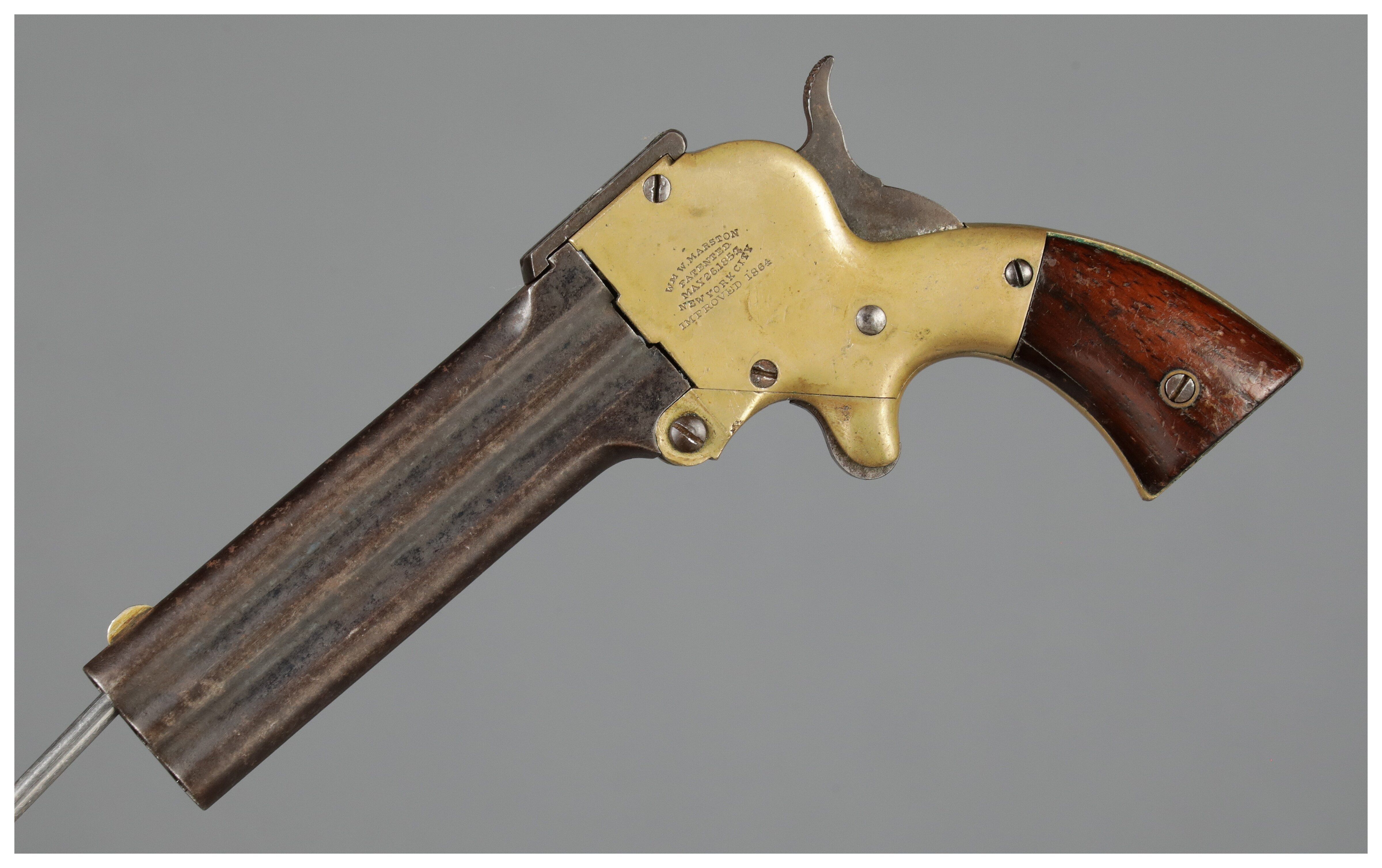 Marston Three Barrel .32 Derringer with Scarce 4 Inch Barrels | Rock ...