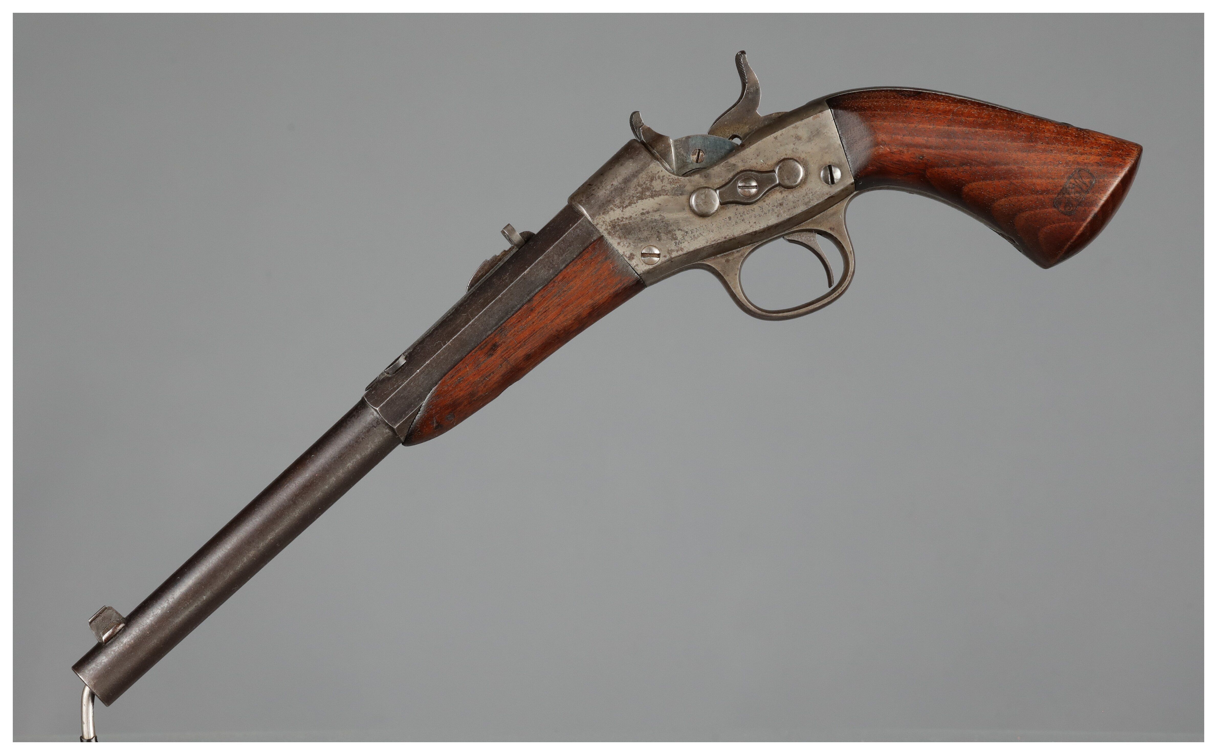 Remington Model 1867 Navy Rolling Block Pistol in .22 Rimfire | Rock ...