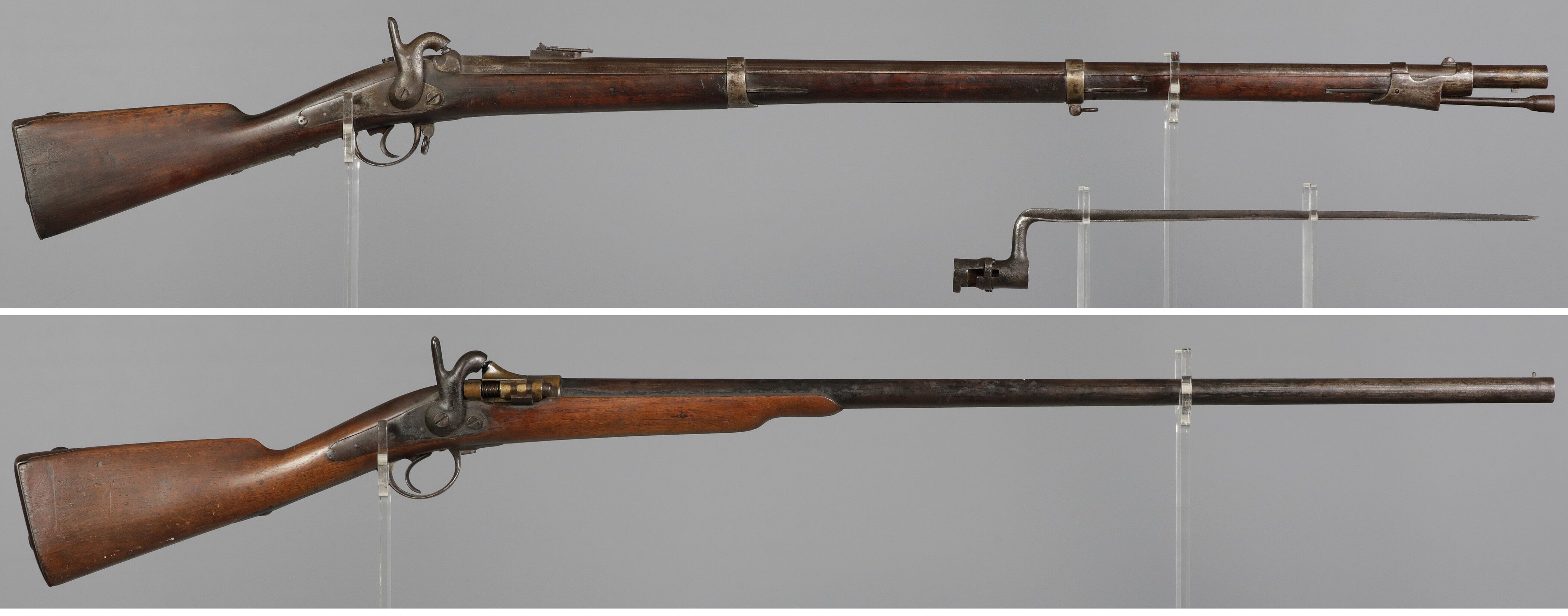 Two Antique Back Action Long Guns | Rock Island Auction