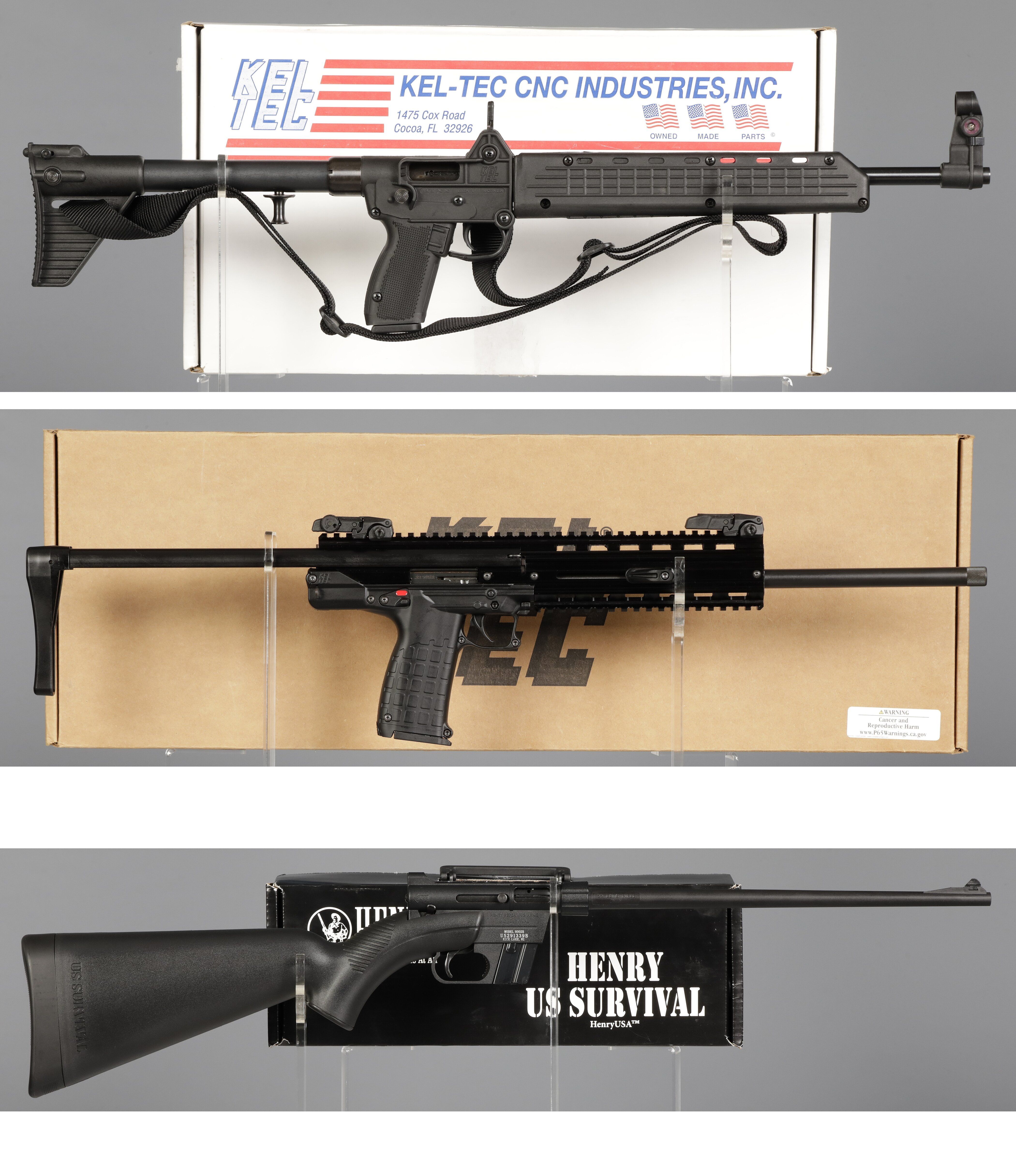 Three Semi-Automatic Rifles with Boxes | Rock Island Auction