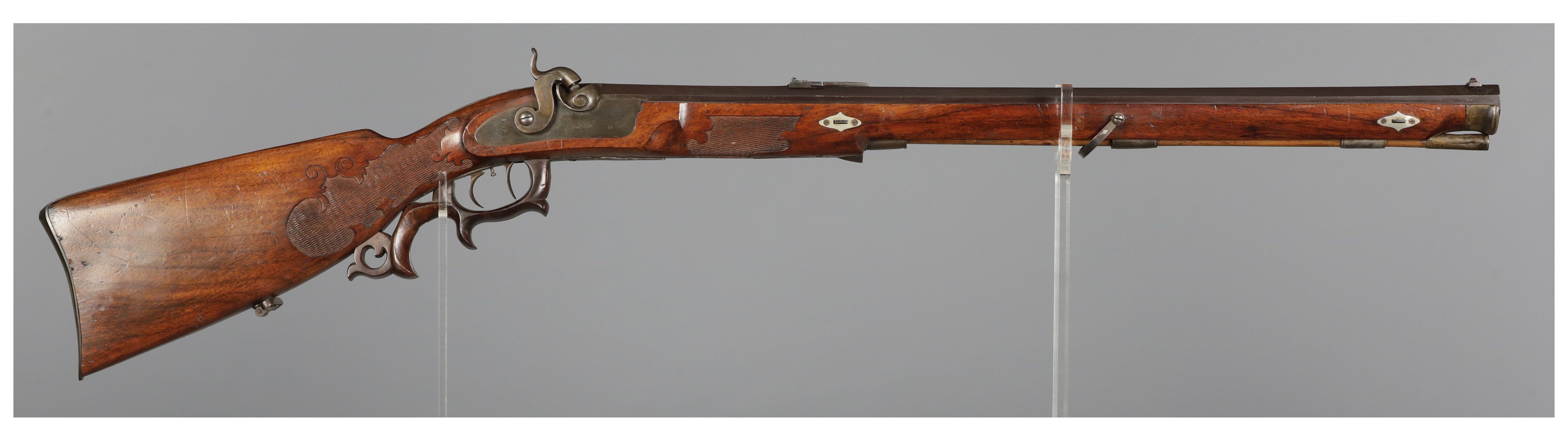 Carved and Etched German Percussion Rifle | Rock Island Auction