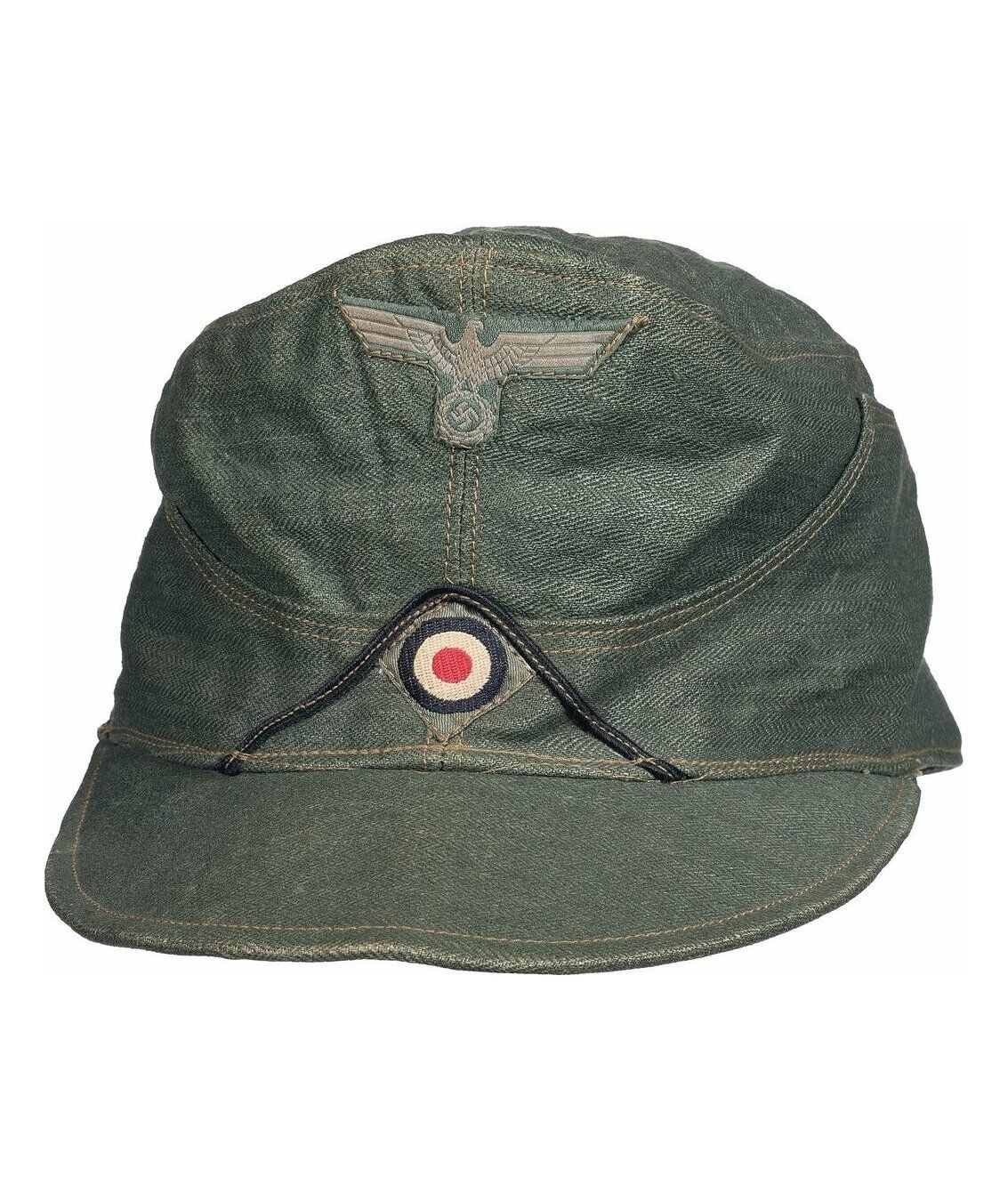 World War II German Tropical Pattern Field Cap and Satchel | Rock ...