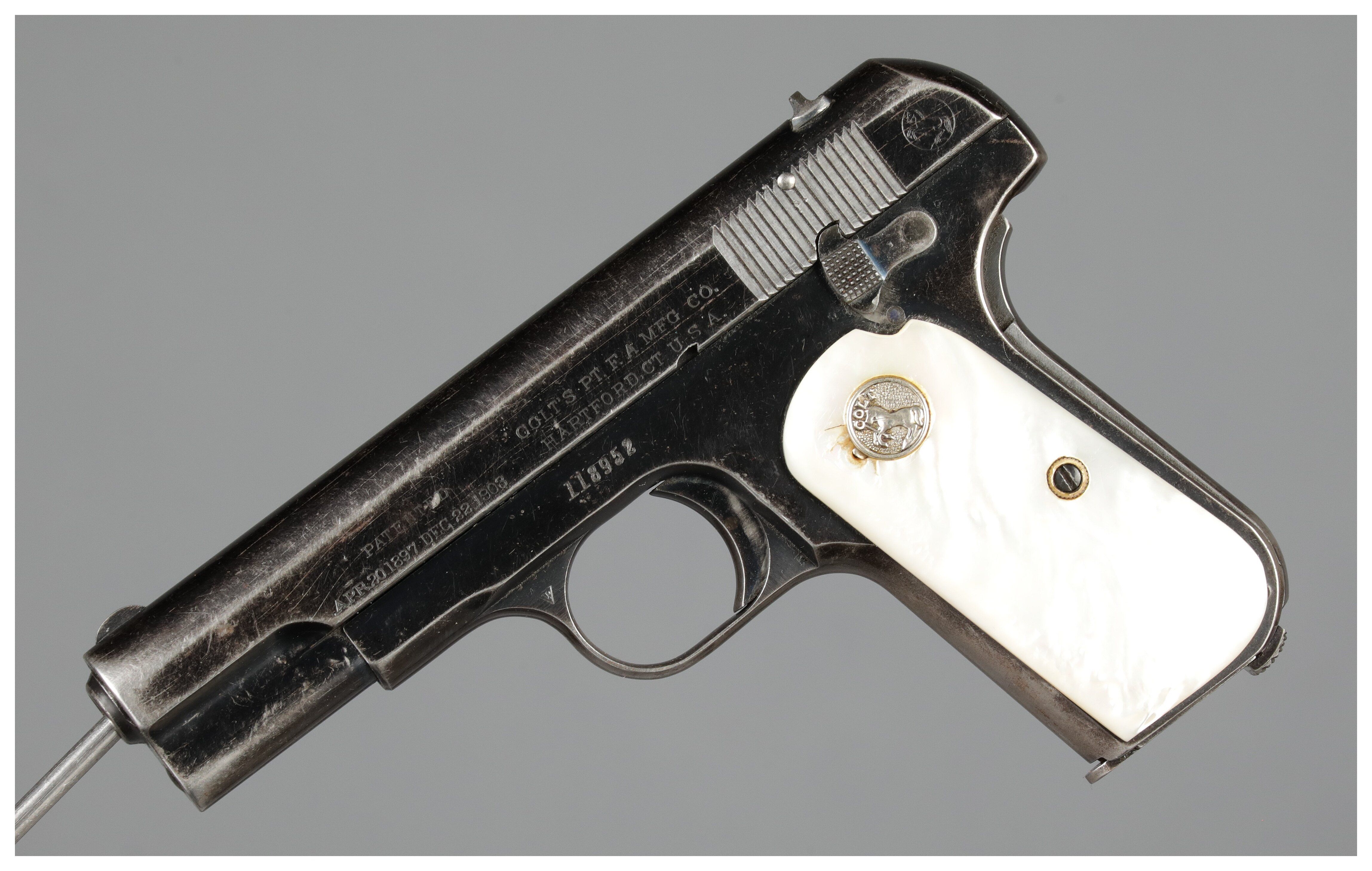 Colt Model 1903 Pocket Hammerless Pistol with Pearl Grips | Rock Island ...